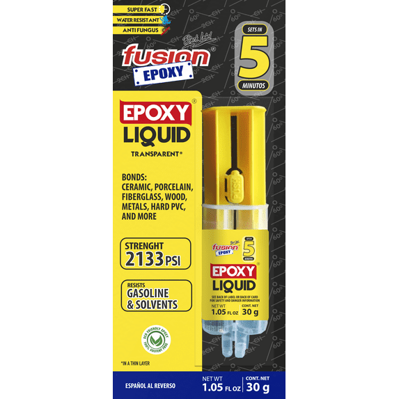 Fusion Epoxy | Epoxy Liquid | Clear Epoxy Adhesive Syringe | 1.05 fl oz ...