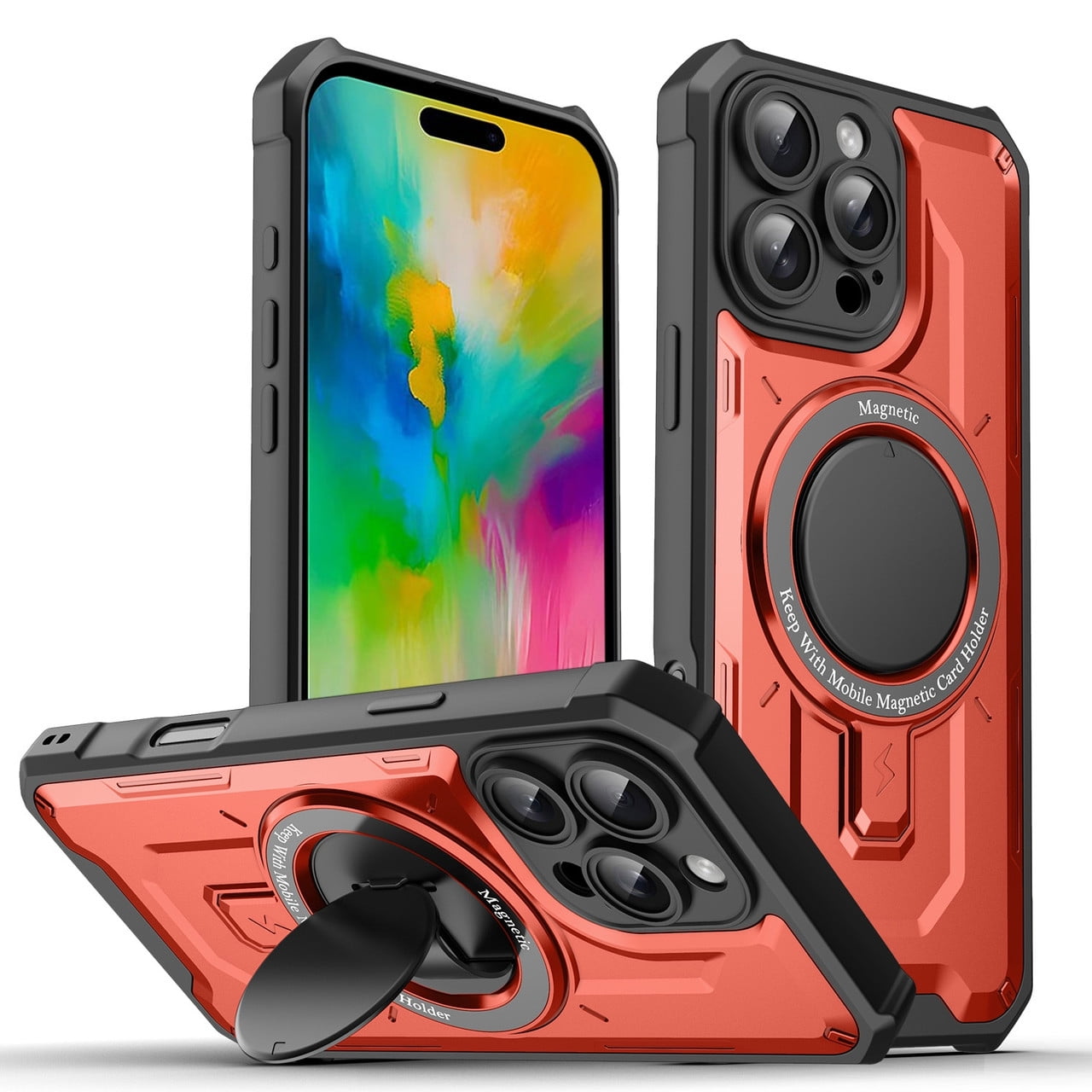 Fusion Evo MagSafe Case with Kickstand for iPhone 16 Pro Max - Red ...