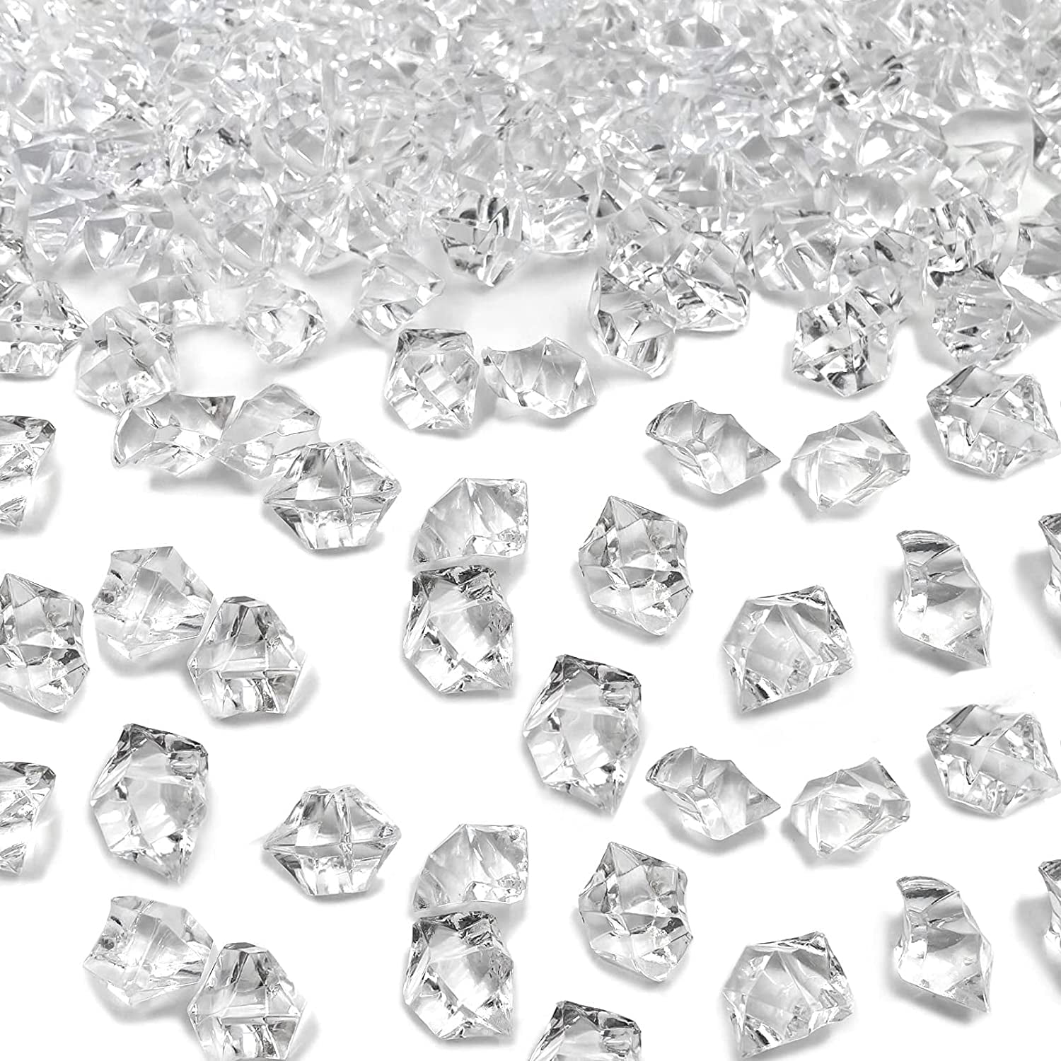 Fusion Fake Ice Cubes, 1000 Pcs Acrylic Ice Rocks for Centerpieces, 11 ...