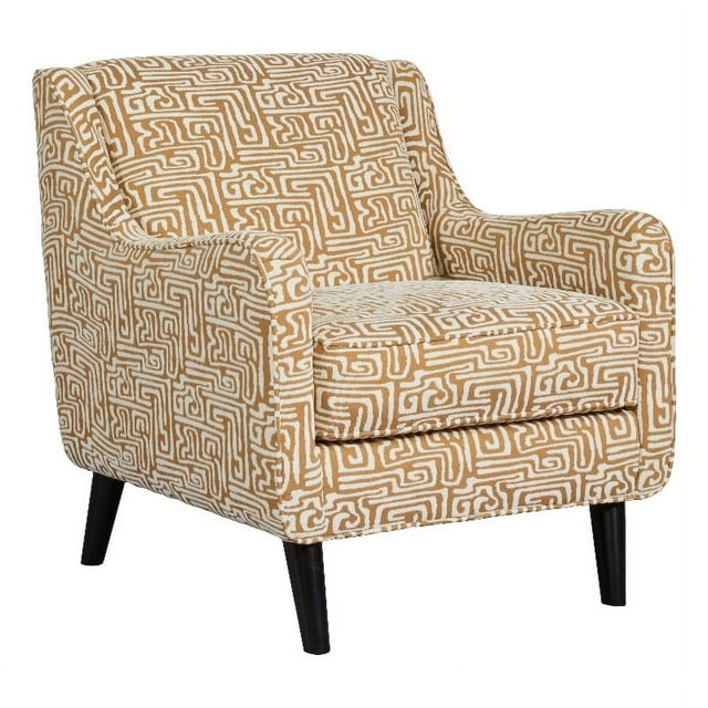 Fusion Furniture Durango Pewter Fabric Accent Chair in Tan/Beige ...