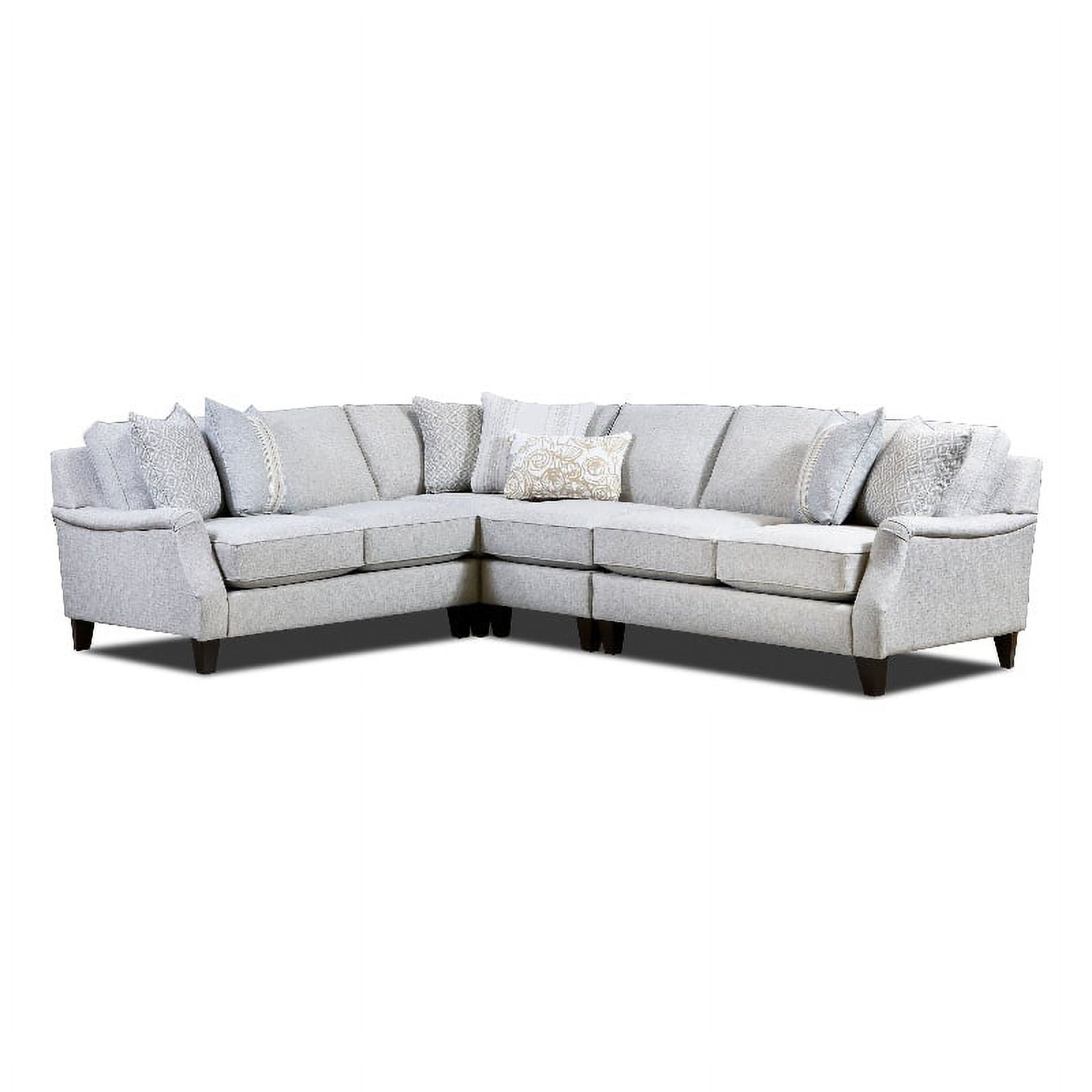 Fusion Furniture Limelight Mineral Transitional Fabric Sectional in ...