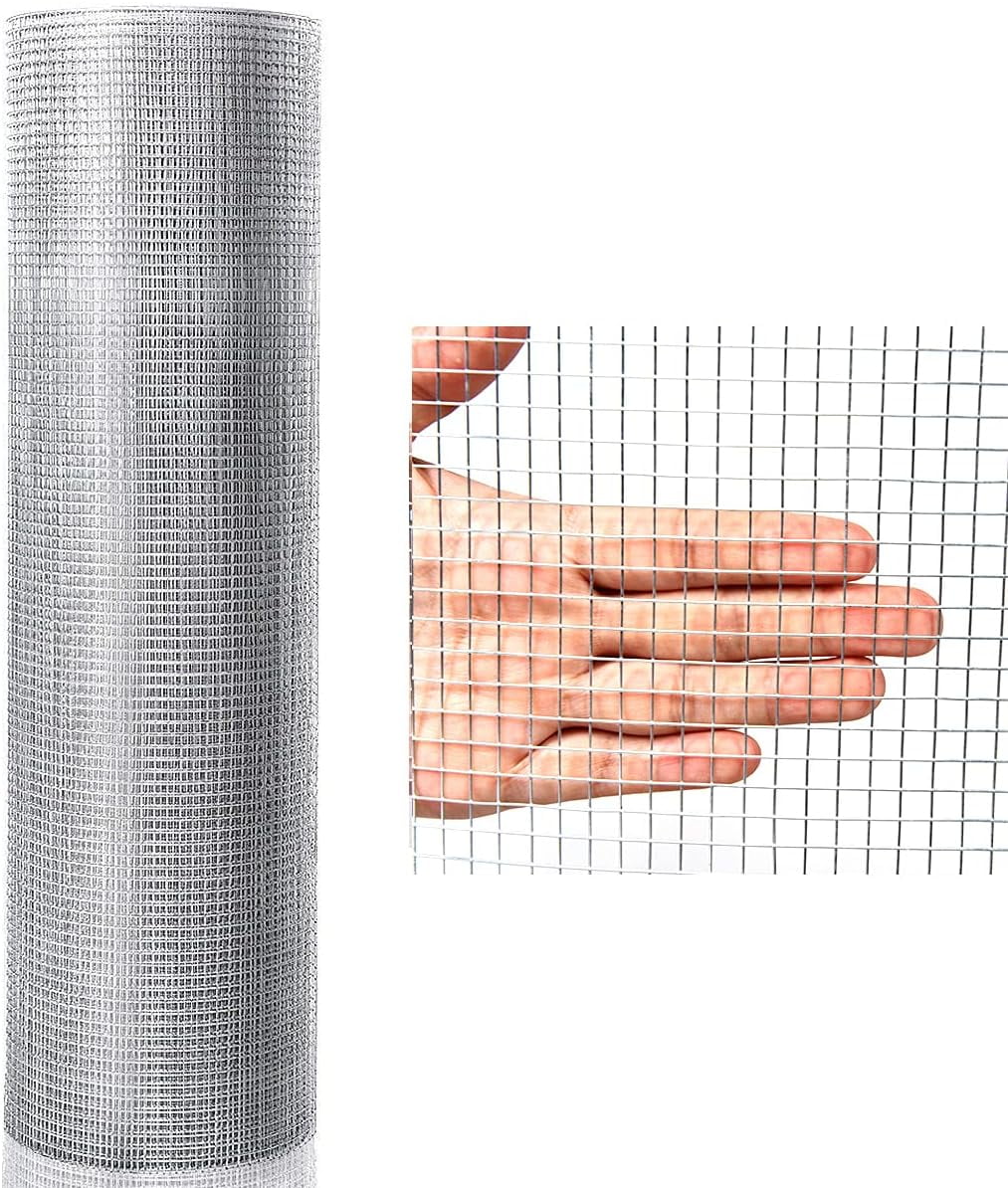 Fusion Hardware Cloth, 1/4 inch 23 Gauge Square Wire Mesh, Galvanized ...
