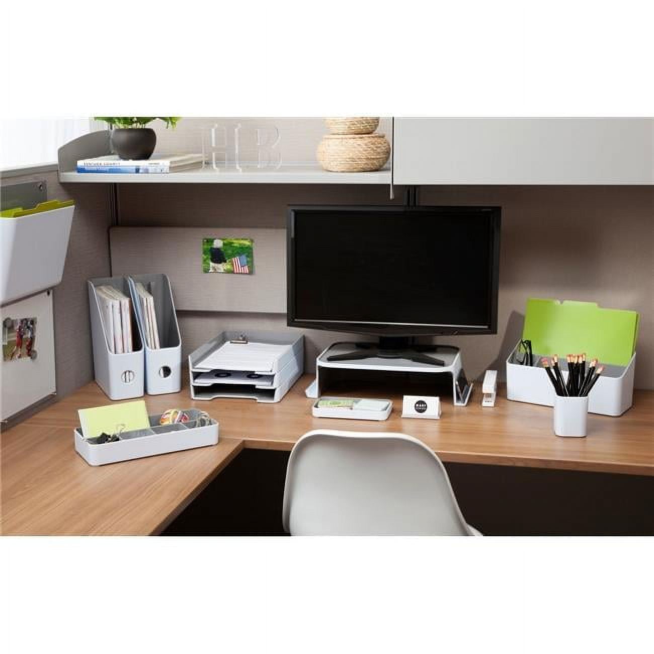 Fusion Letter Tray - White with Gray Interior - Walmart.com