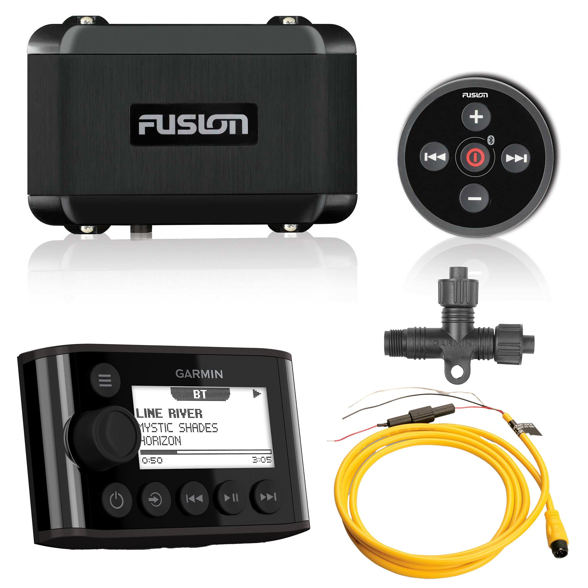 Fusion MS-BB100 Marine Black Box with Bluetooth Wired Remote with ...