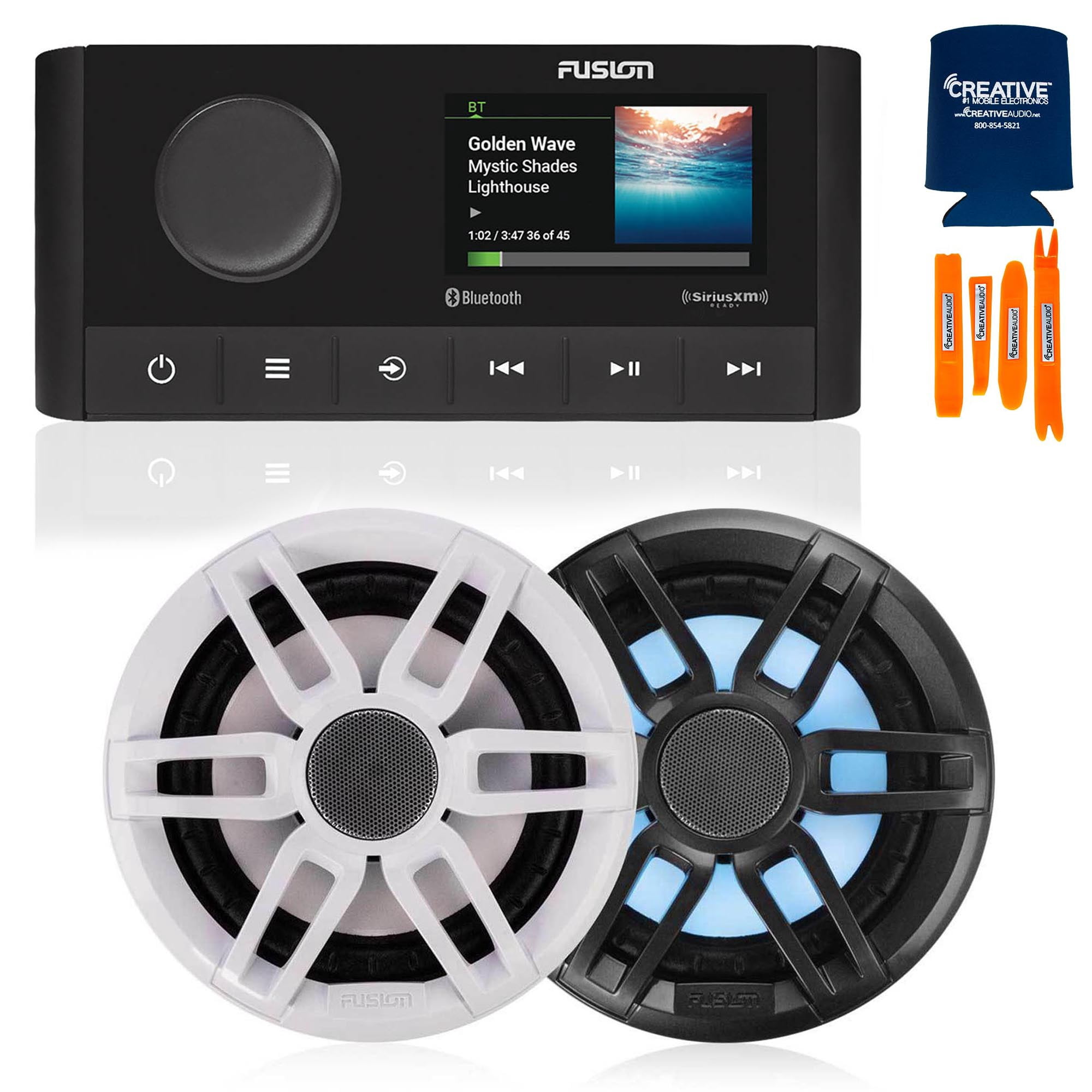 Fusion MS-RA210 Marine AM/FM/BT/NEMA2000/Sirius XM Ready Stereo with 1 ...