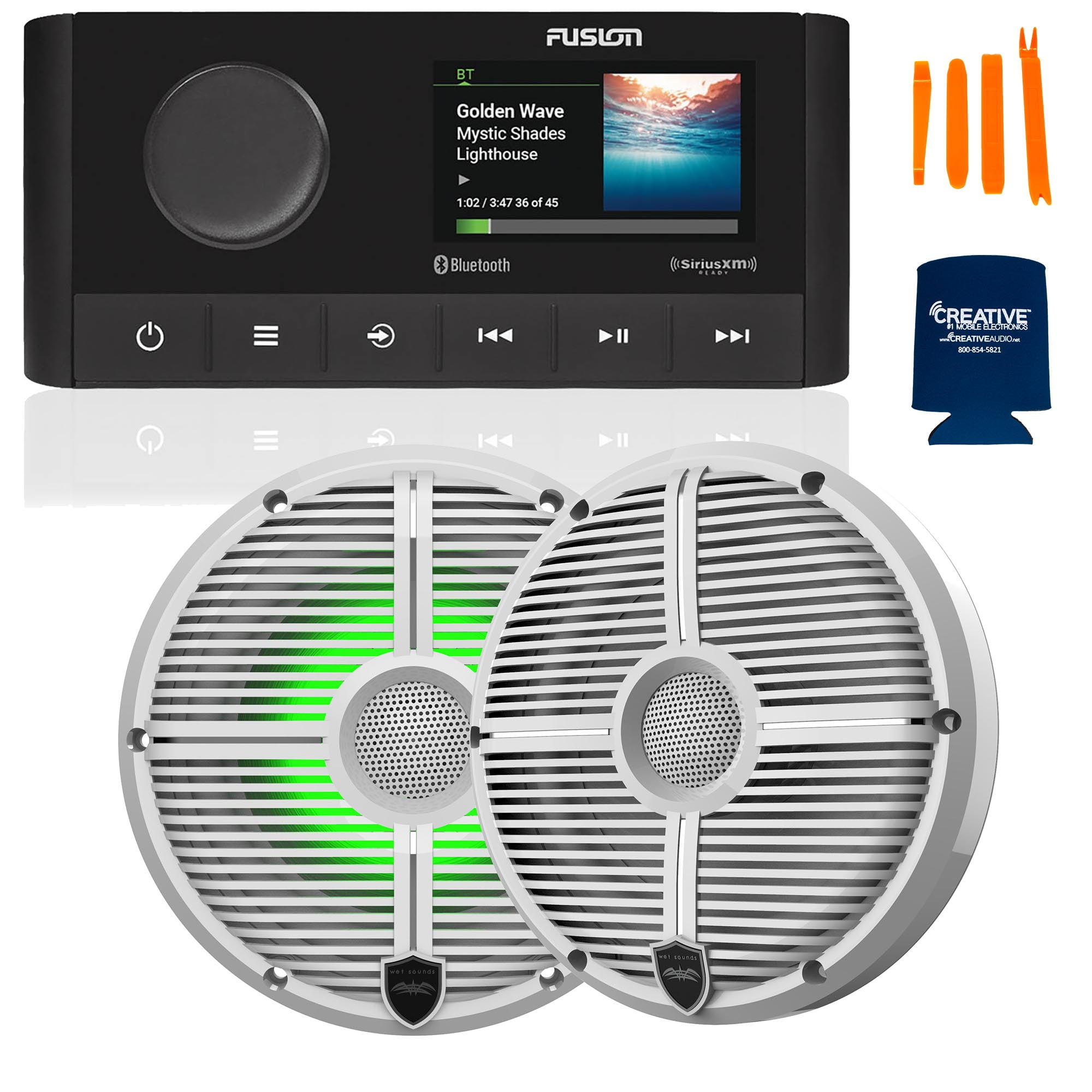 Fusion MS-RA210 Marine AM/FM/BT/NEMA2000/Sirius XM Ready Stereo with 1 ...