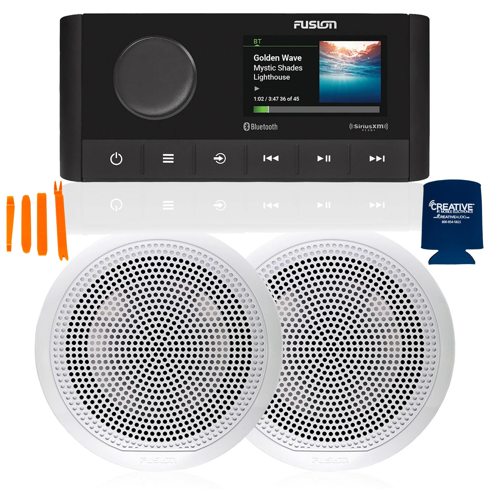 Fusion MS-RA210 Marine AM/FM/BT/NEMA2000/Sirius XM Ready Stereo with 1 ...