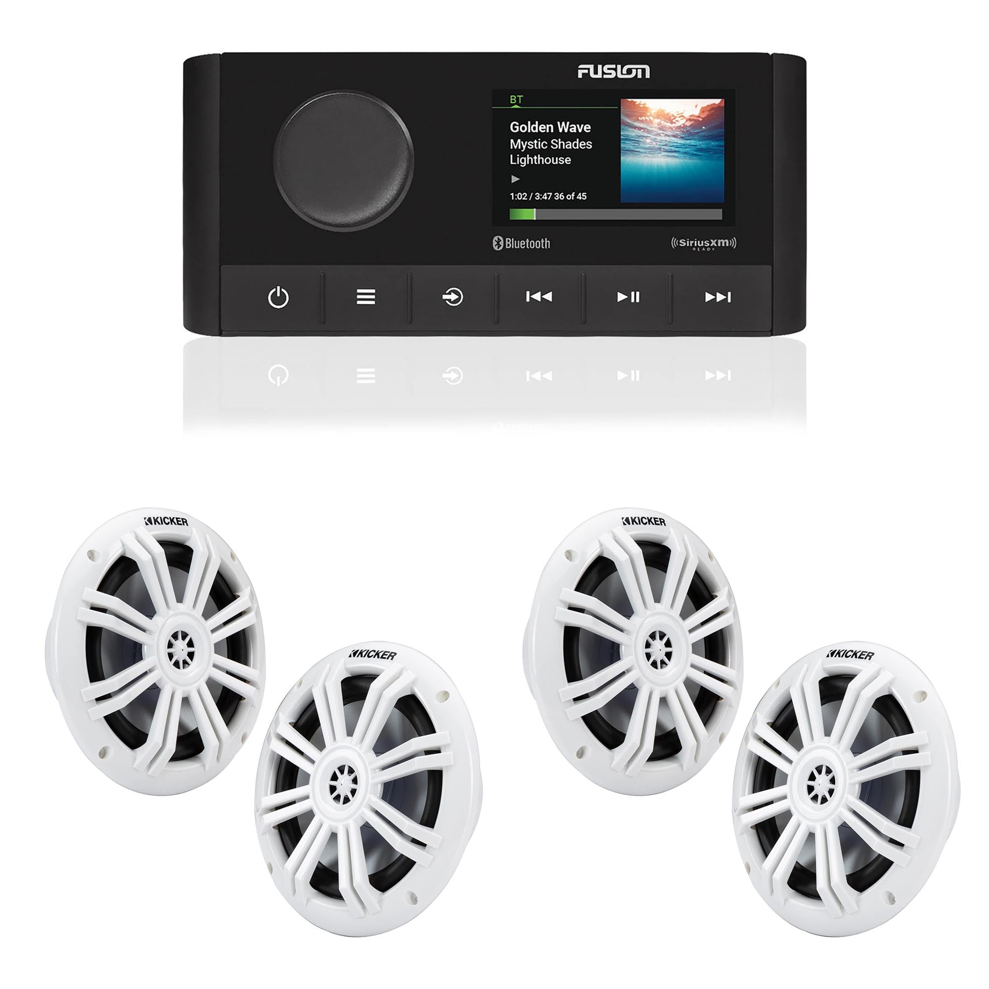 Fusion MS-RA210 Marine Entertainment System With Bluetooth & DSP, AM/FM ...