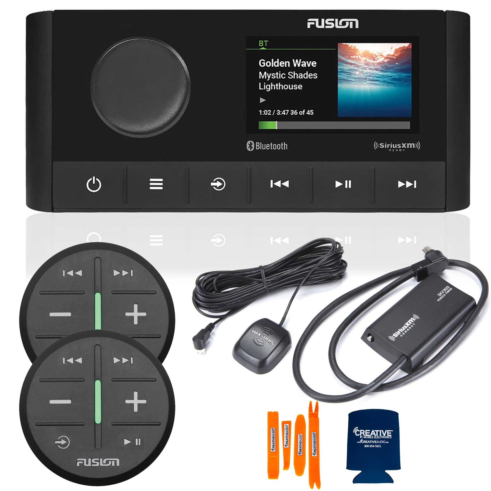 Fusion MS-RA210 Marine Entertainment System with (2) ARX70B Black ...