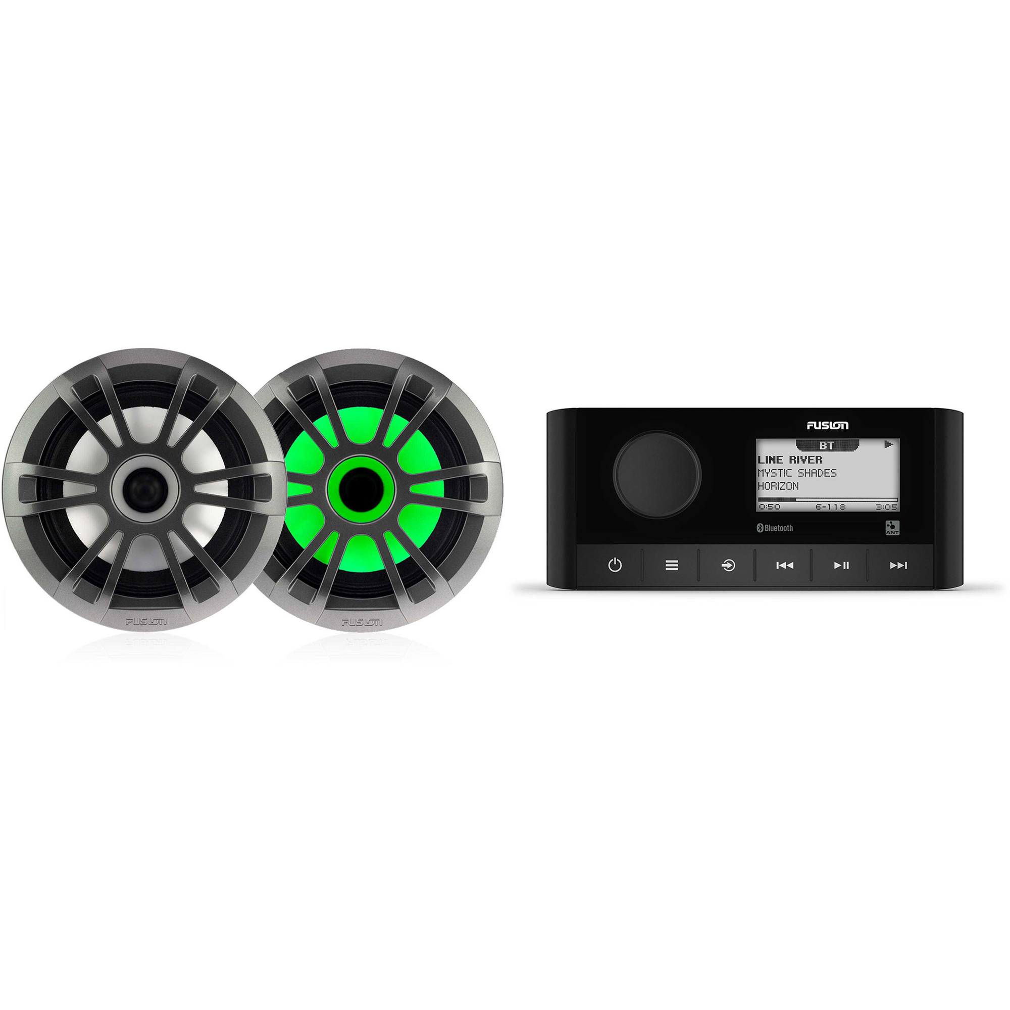 Fusion MS-RA60 Marine Stereo With Wireless Connectivity with 1 Pair ...