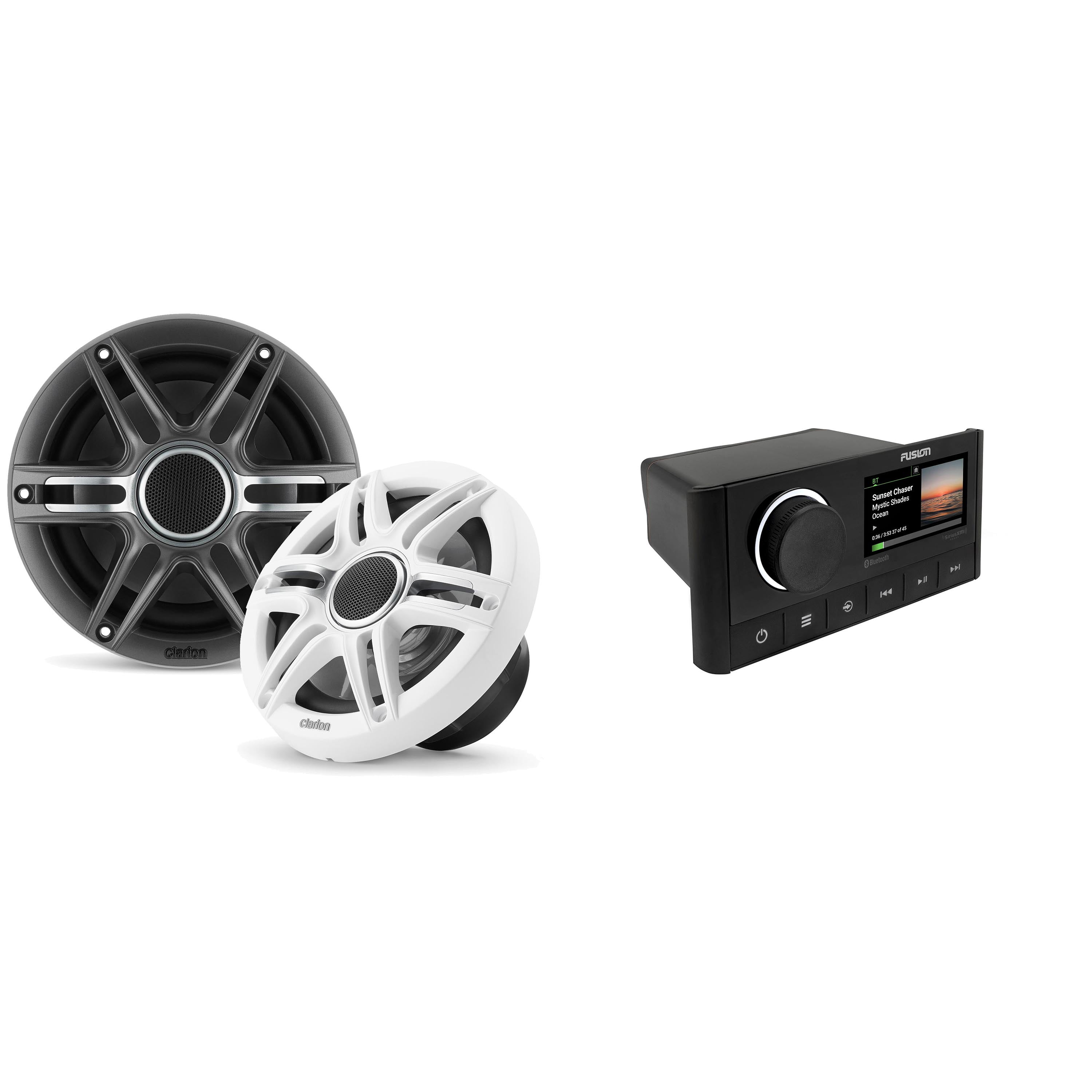 Fusion MS-RA670 Apollo Source Unit w/ Clarion CMSP-651-SWG Premium 6.5 ...