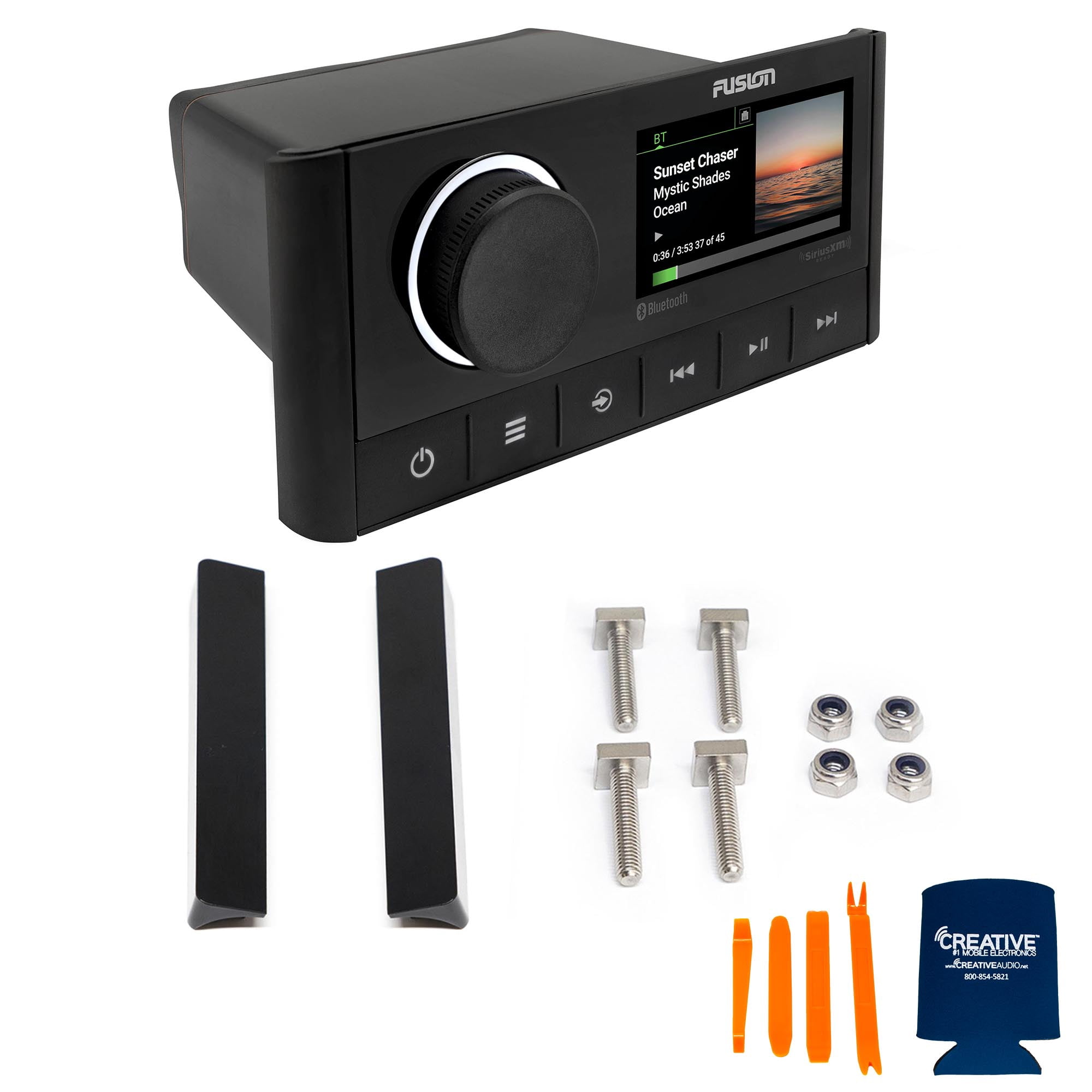 Fusion MS-RA670 Marine Radio System with MS-RA670FMK Front Flush Kit ...