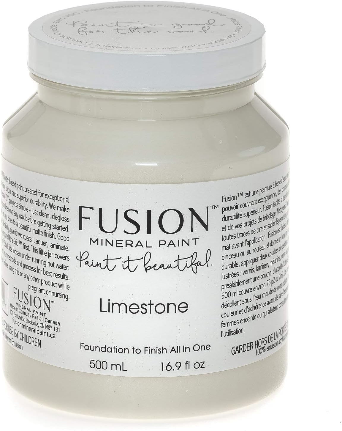 Fusion Mineral Paint 500 ml Limestone - Walmart.com
