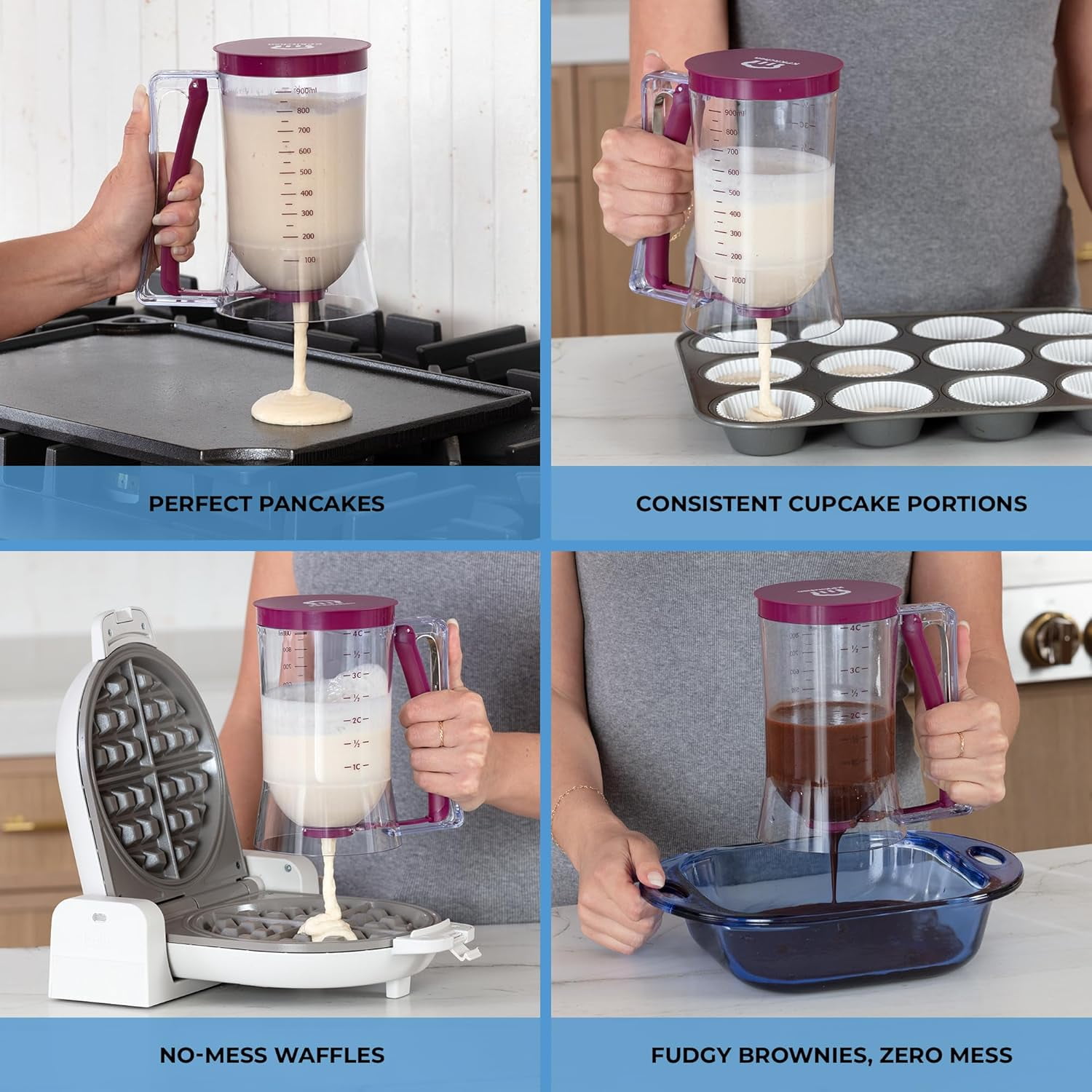 Fusion Pancake Batter Dispenser - Kitchen Must Have Tool for Perfect ...