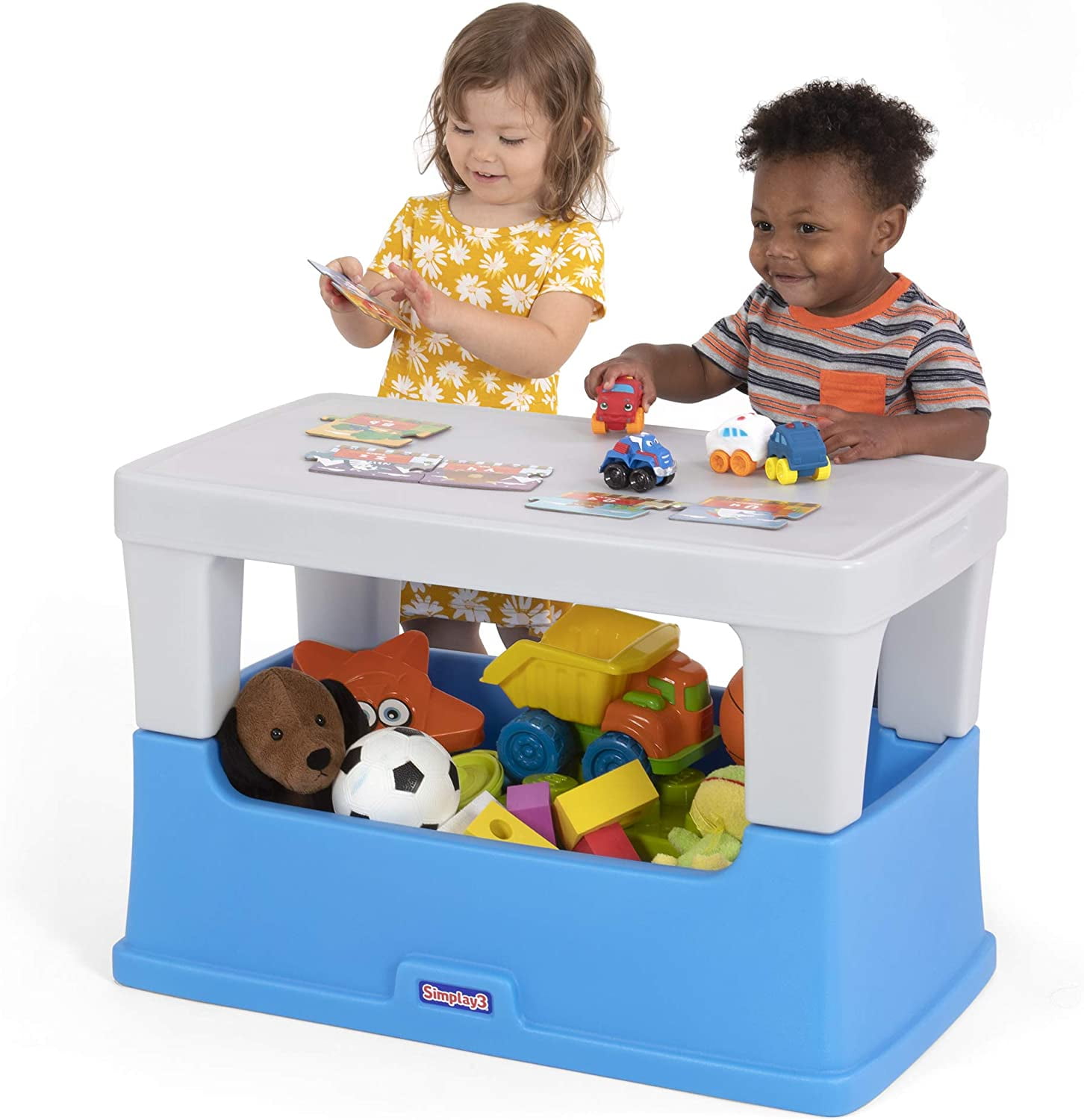 Fusion Play Around Toy Box Table – Multipurpose Kids Toy Box and ...