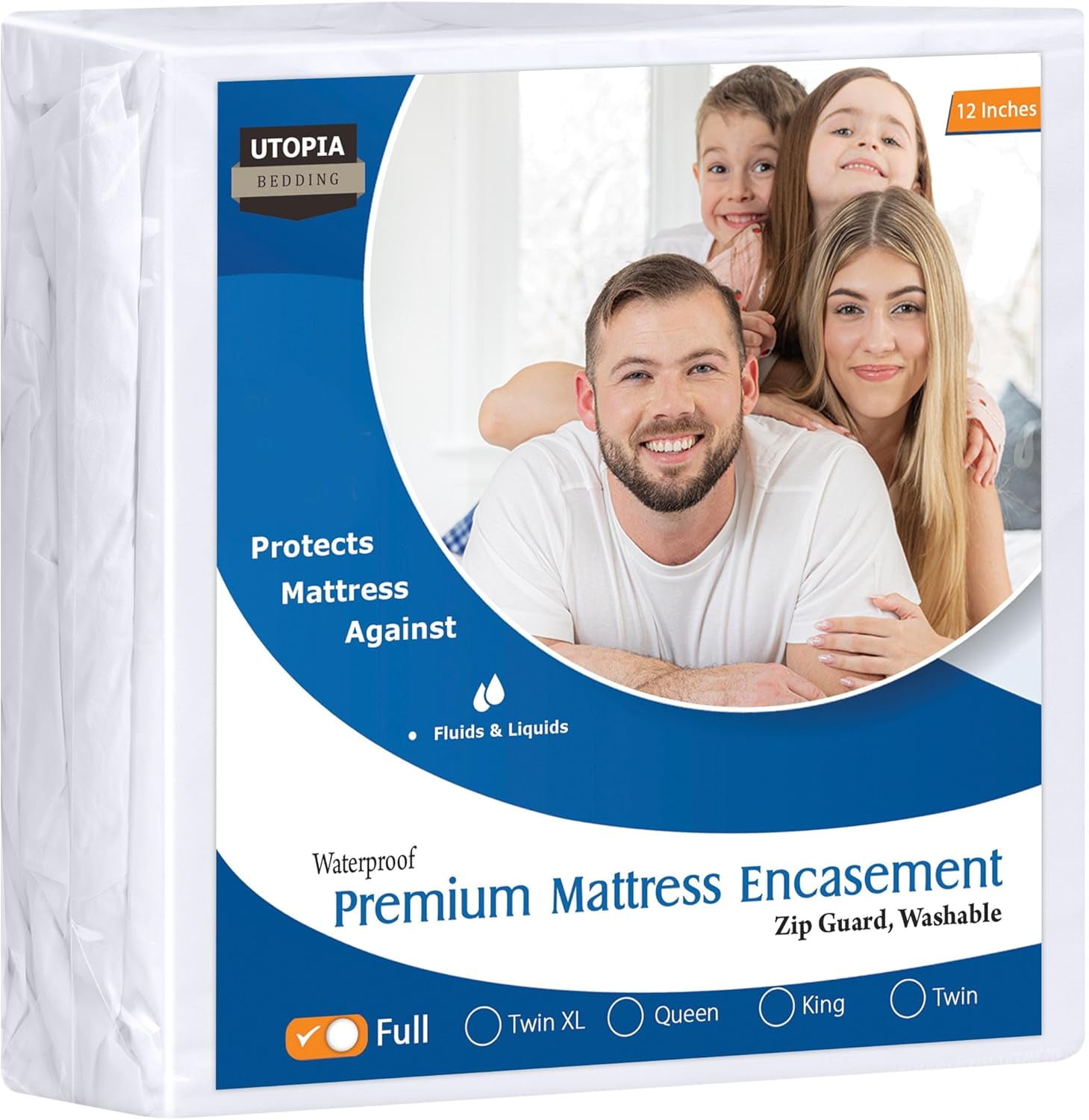 Fusion Premium Waterproof Bed Bug Mattress Cover, Full Zippered ...