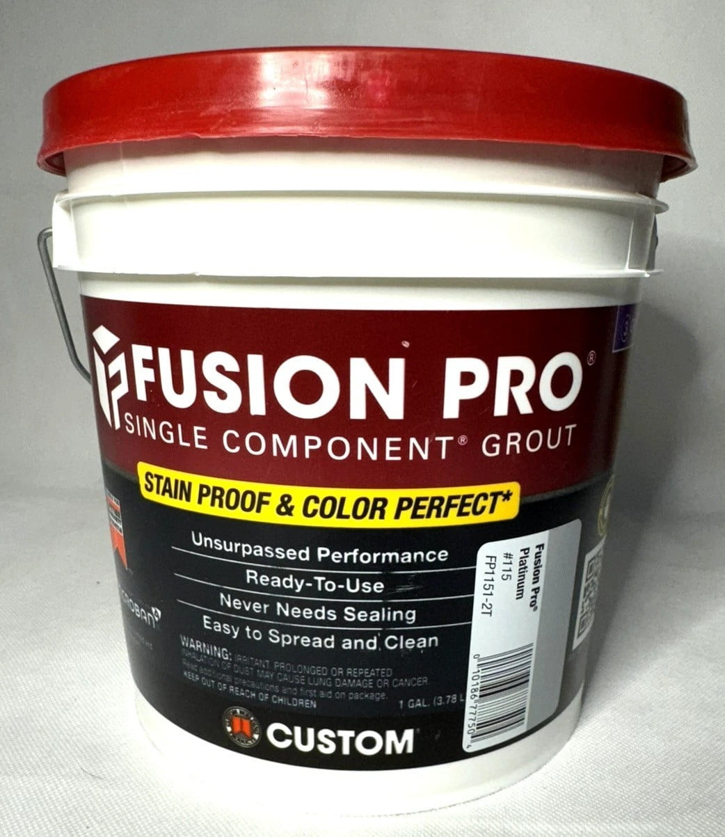 Fusion Pro Grout Platinum #115 Single Component Grout 1 Gallon Premixed ...