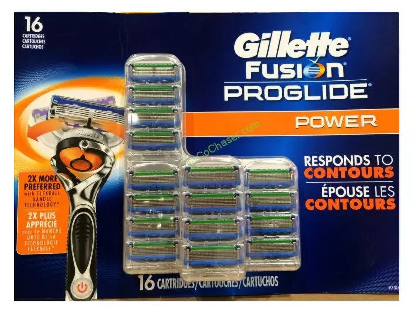 Fusion Proglide Power Razor Blades, 16 Cartridges (Bulk Packaging ...