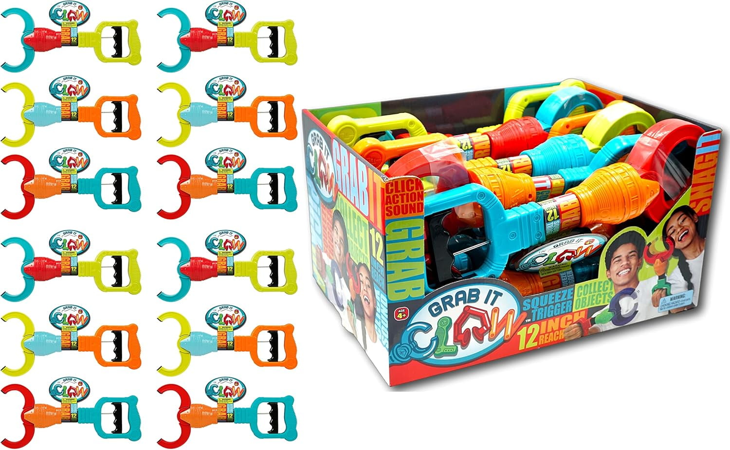 Fusion Robot Arm Claw Grabber Toy (12 Grab) 12 Inch. Plastic Robotic ...