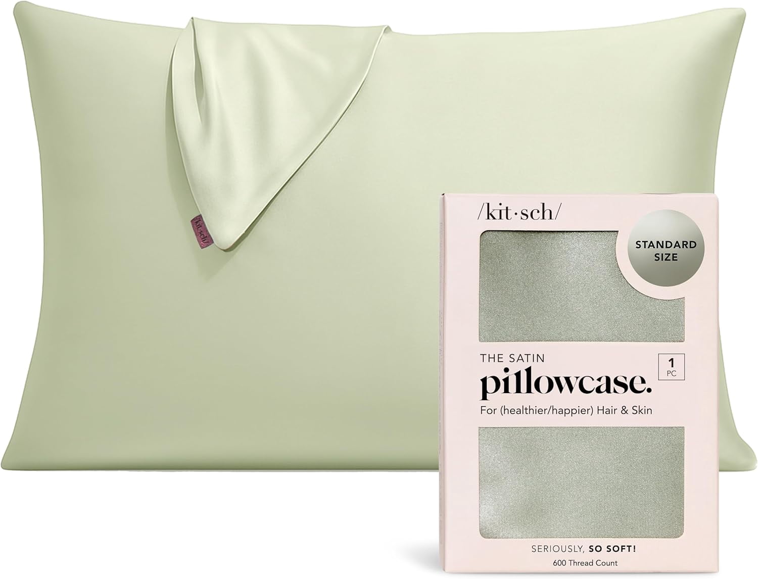 Fusion Satin Pillowcase with Zipper for Hair & Skin, Softer Than Silk ...