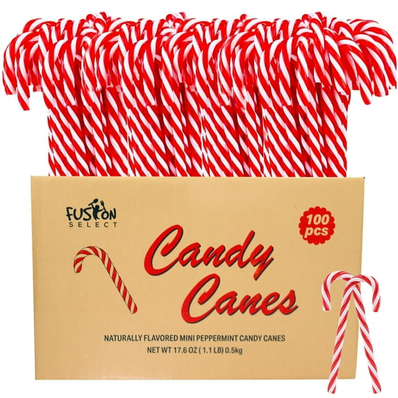 Fusion Select 100 Pcs Mini MDA05 Candy Canes - Striped Candies, Sweet ...