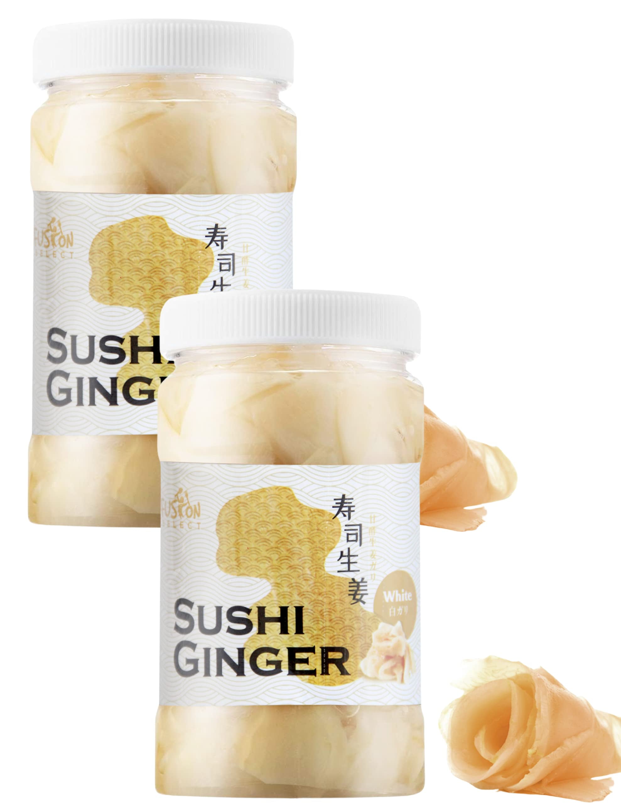 Fusion Select 2 Packs BCF26 Sushi Ginger - Natural Gari, Pickled Ginger for Sushi - No MSG, Non ...