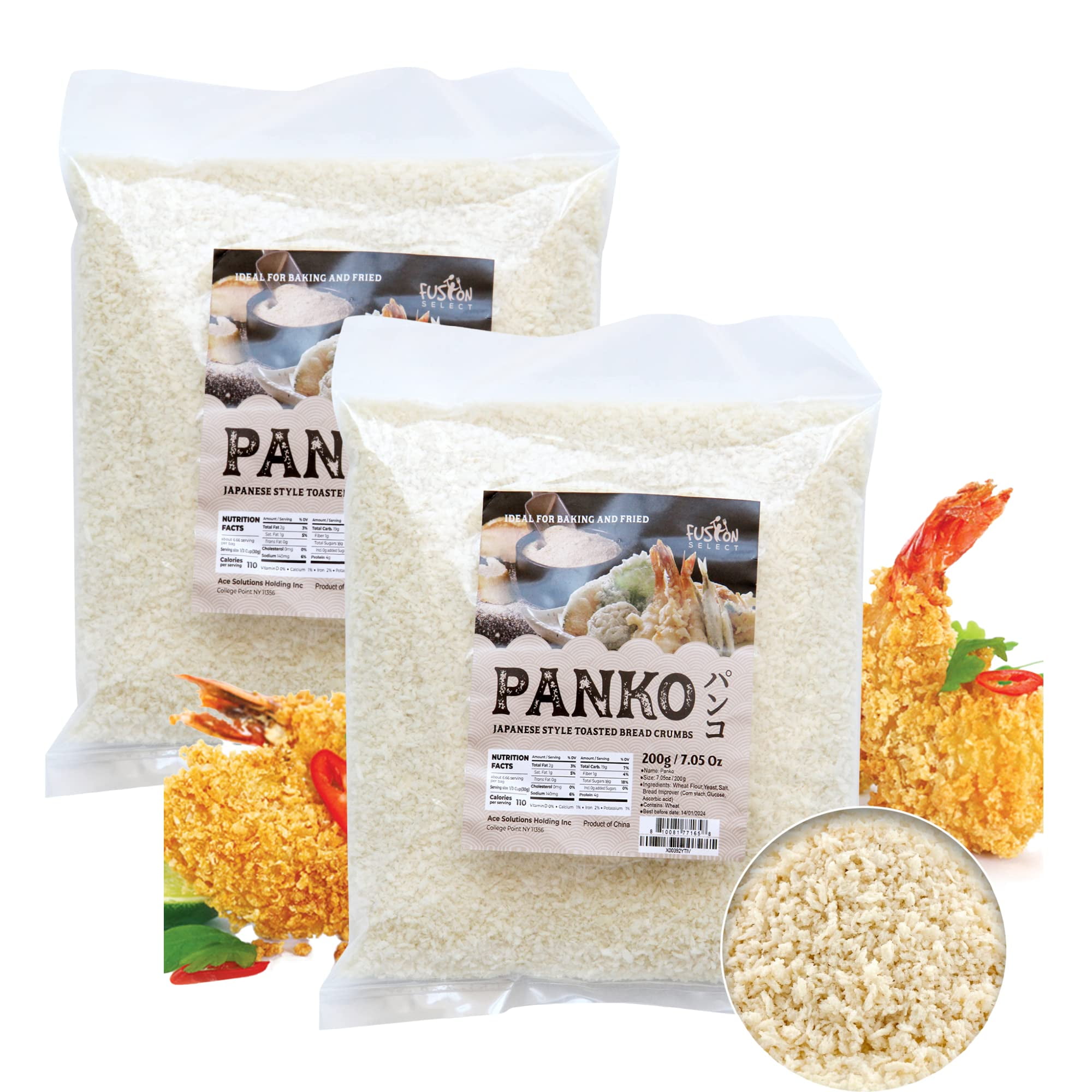 Fusion Select 2 Packs BDF32 Panko Bread Crumbs - Japanese-Style Toasted ...