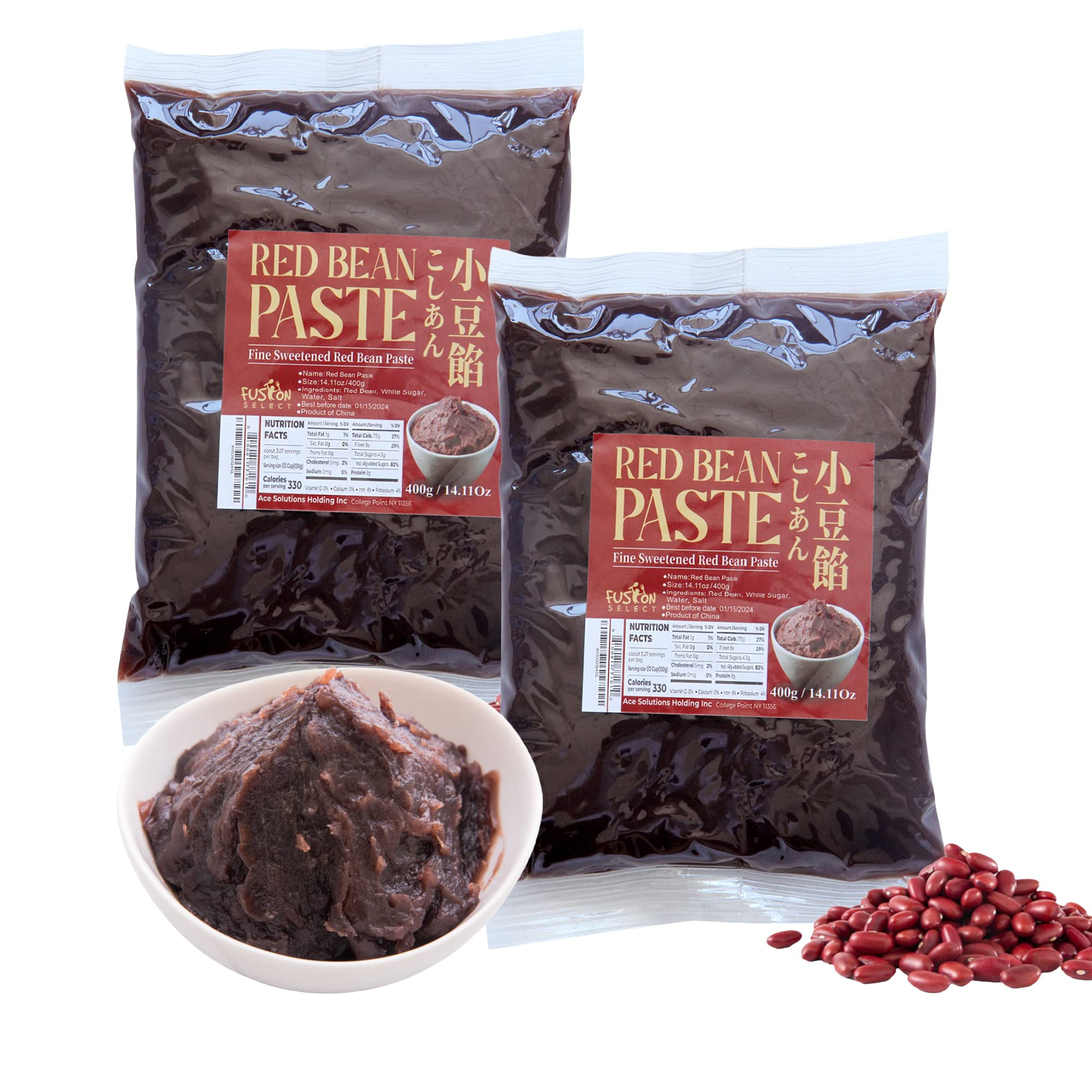 Fusion Select 2 Packs BDF32 Red Bean Paste - Fine Sweetened Adzuki Bean ...