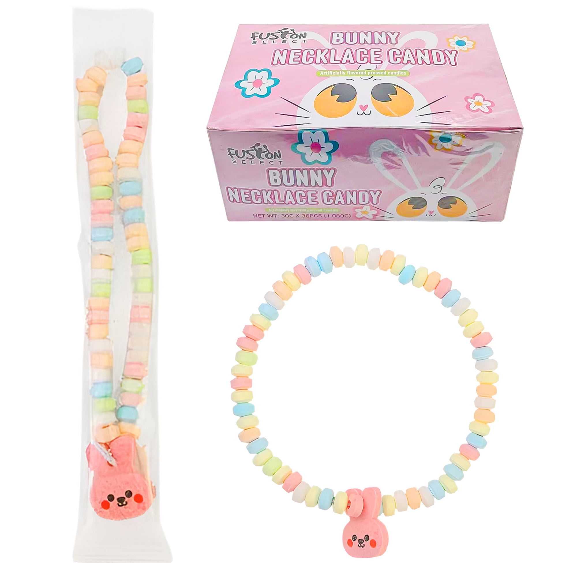 Fusion Select Candy Necklace 36 Pack, Multi-Color Edible Jewelry, Party ...