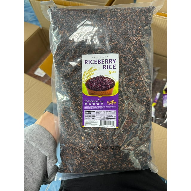 Fusion Select 5Lb Riceberry Rice - Nutrient-Dense Purple Whole Grain ...