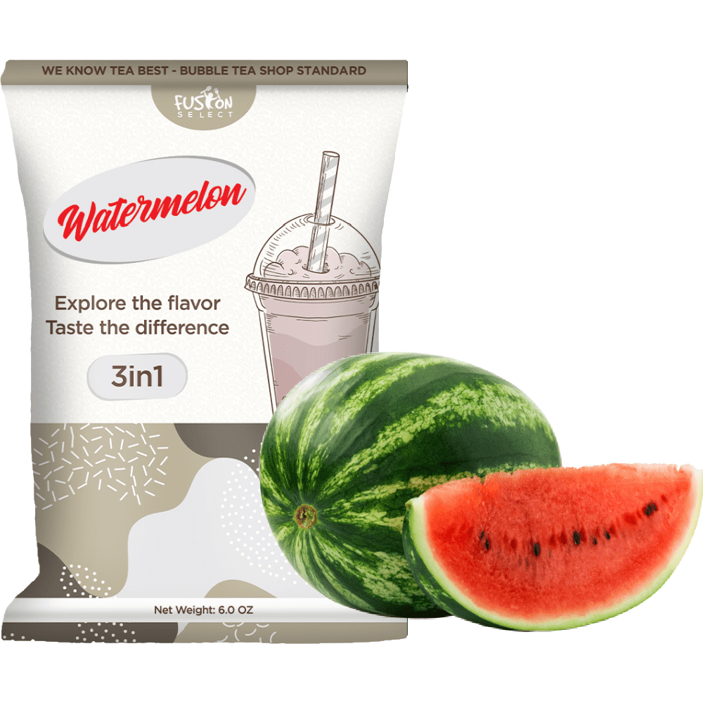 Fusion Select Bubble Tea Mix - Watermelon Flavored 3-in-1 Drink Powder ...