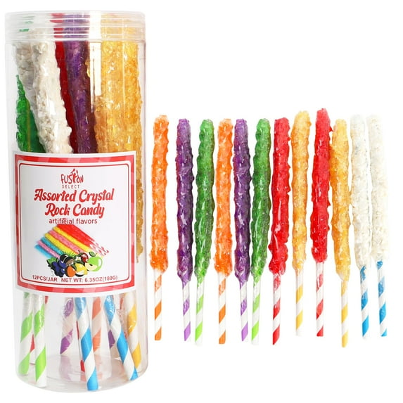 Fusion Select Crystal Rock BCF26 Candy Sticks - Sweet Lollipop Snacks ...