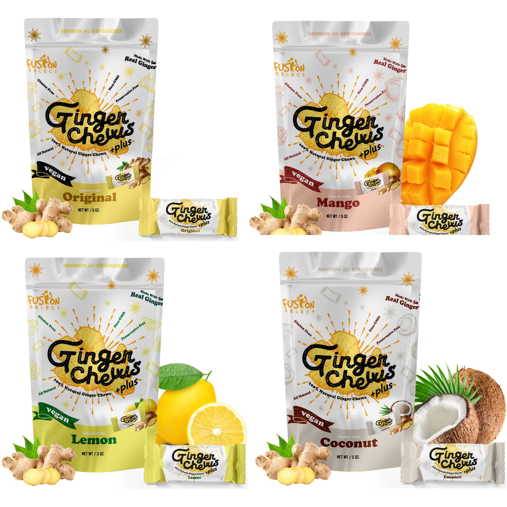 Fusion Select Ginger Chews DMF15 - Sweet Soft Candied From Indonesia ...