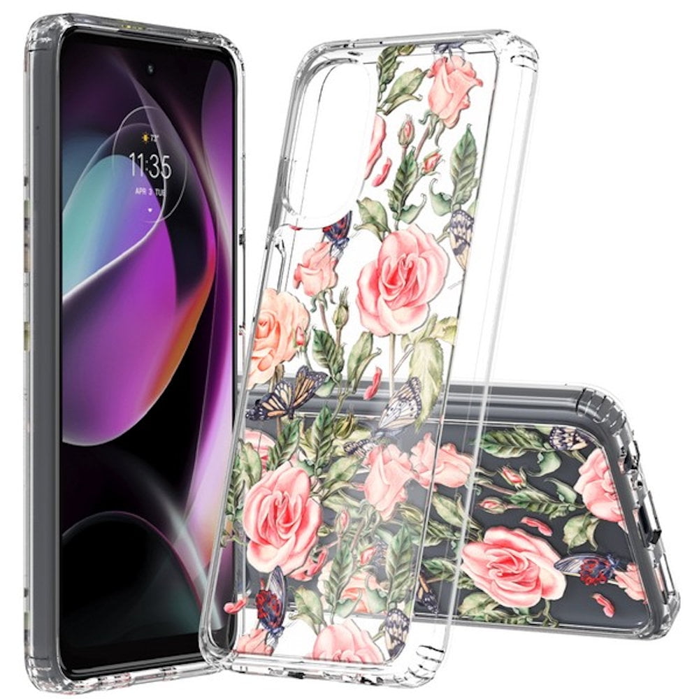 Fusion Shield Tough Snap-on Case for Samsung Galaxy S25 Edge - Butterfly Roses - Walmart.com