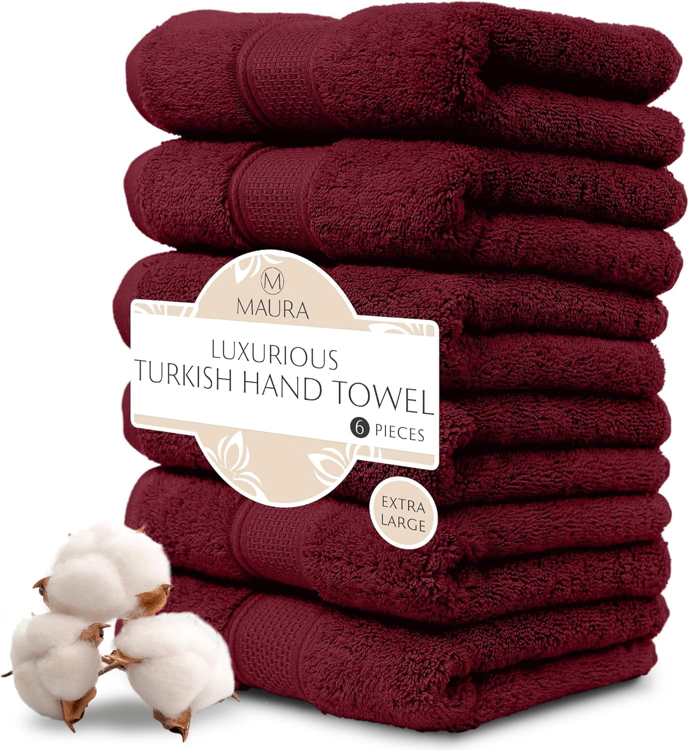 Fusion Wine Red Hand Towels for Bathroom. Luxury Turkish Cotton Bath ...