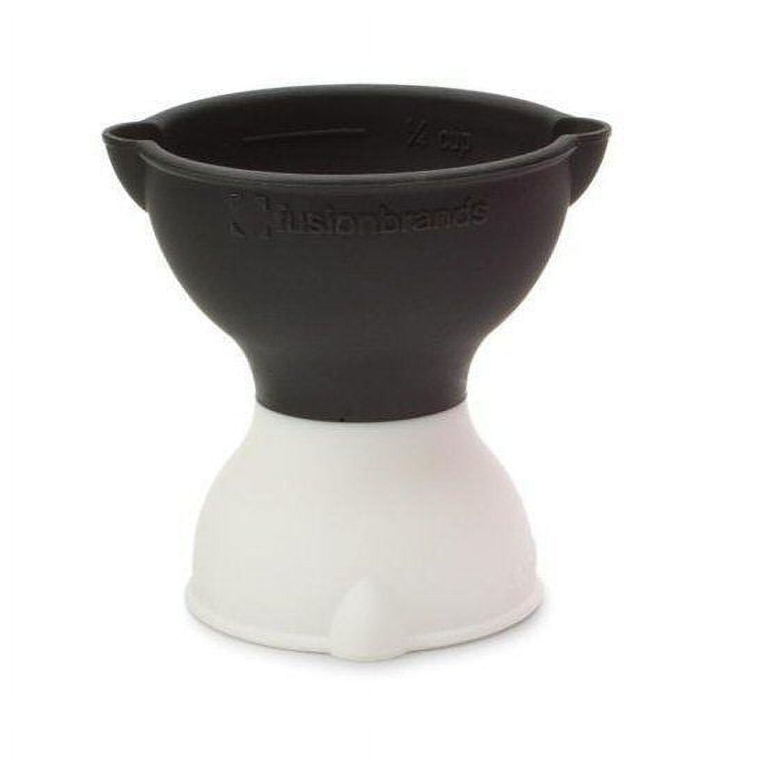 FusionBrands PopMeasure 2 in 1 Silicone Measuring Cup (Black / White ...