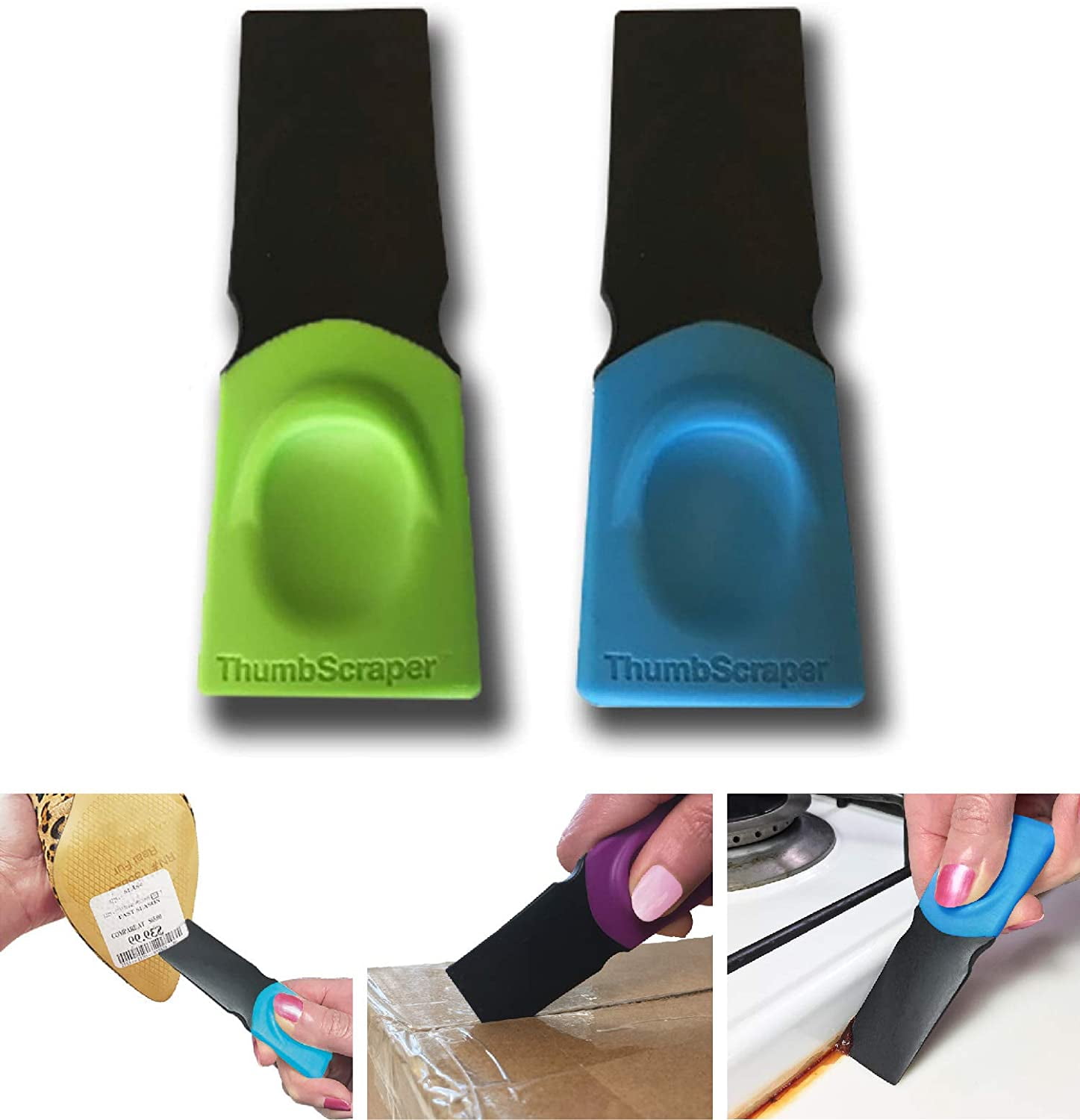 FusionBrands Thumb Scraper Tool, 2-pack ‚Äì Multi-purpose Plastic ...