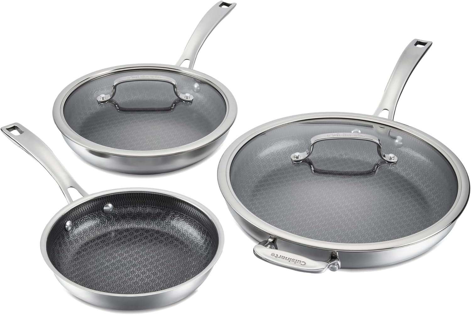 FusionPlus Nonstick Stainless Steel Cookware Set, 5-Piece Skillet ...