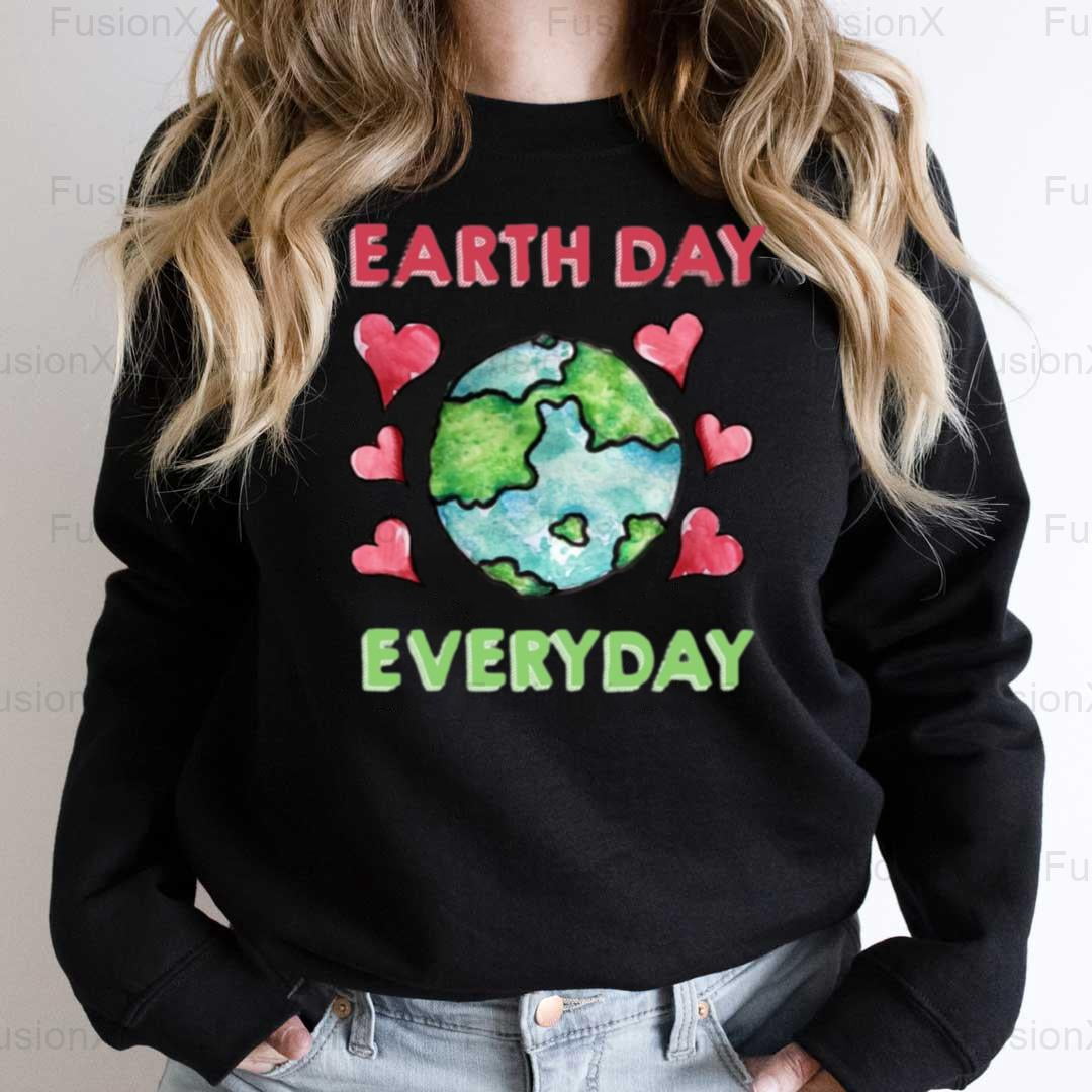 FusionX71 Earth Day Every Day Red Theme Environmental Awareness ...