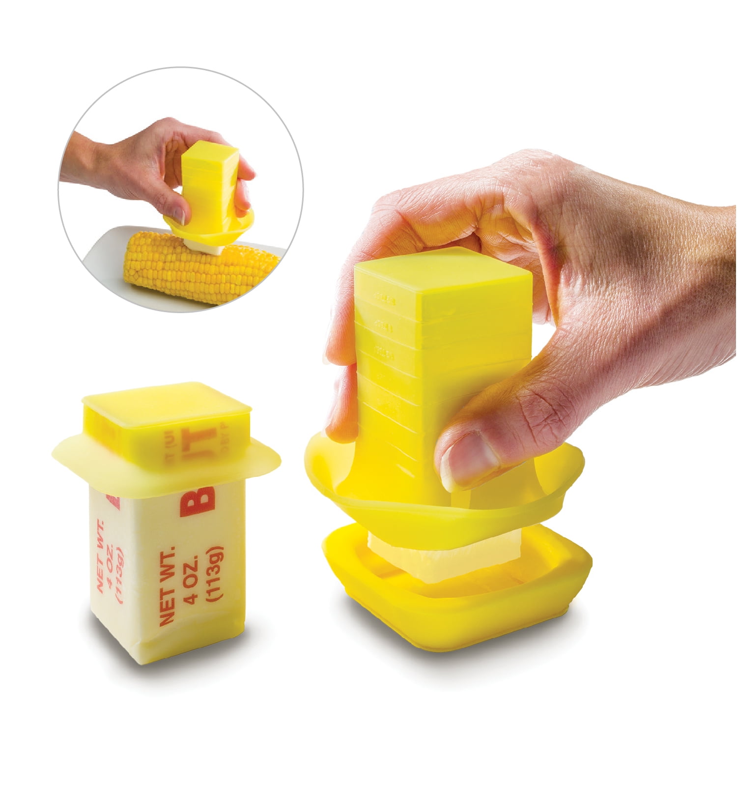 Fusionbrands ButterEasy Butter Spreader, Yellow, Silicone Butter Stick ...
