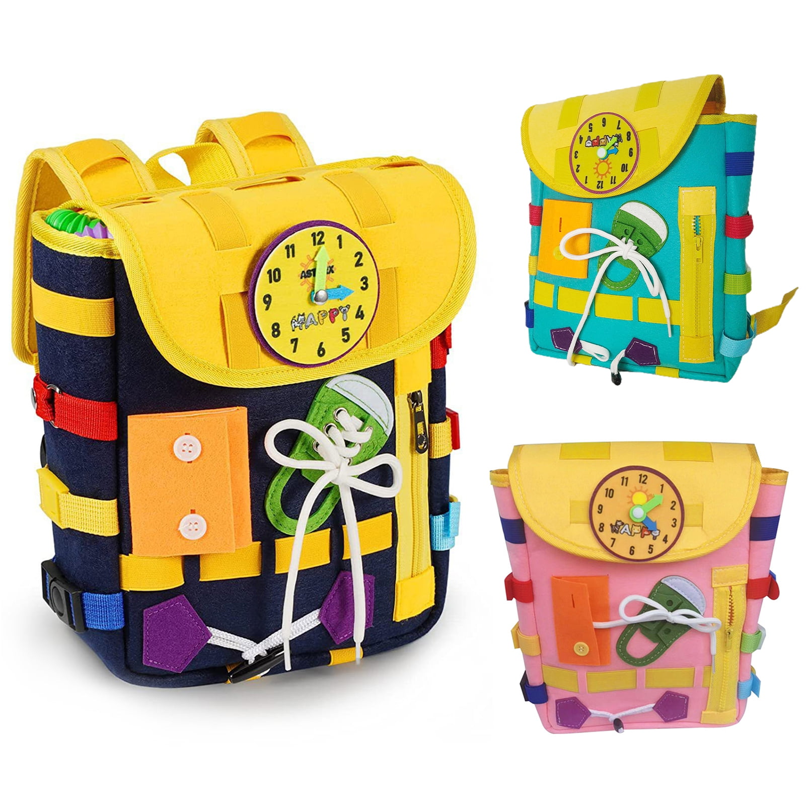 Fusipu 1 Set Interactive Felt Toddler Backpack Fun Learning Activities ...