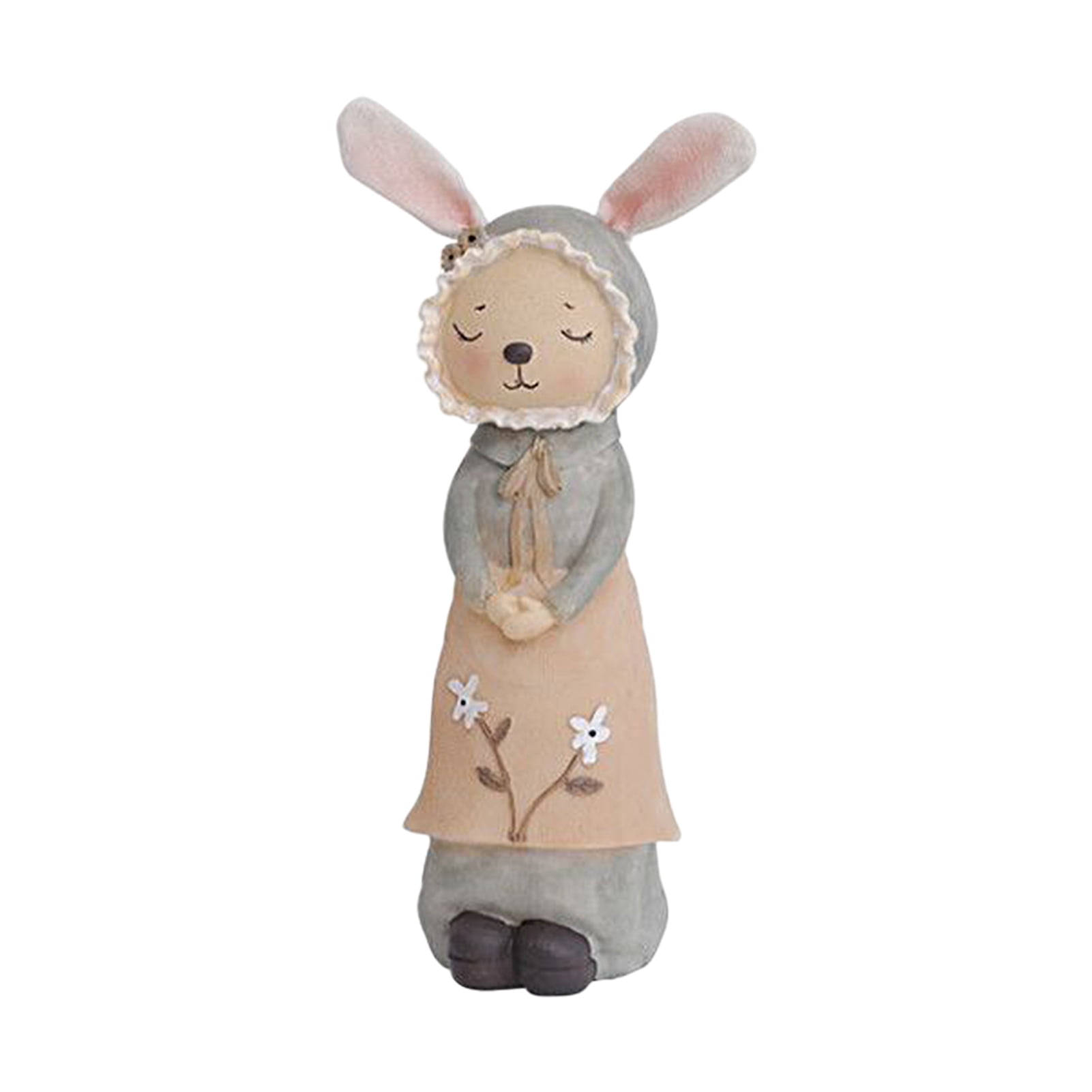 Fusipu 1Pc Standing Bunny Statue Eye-catching Exquisite Rabbit Resin ...