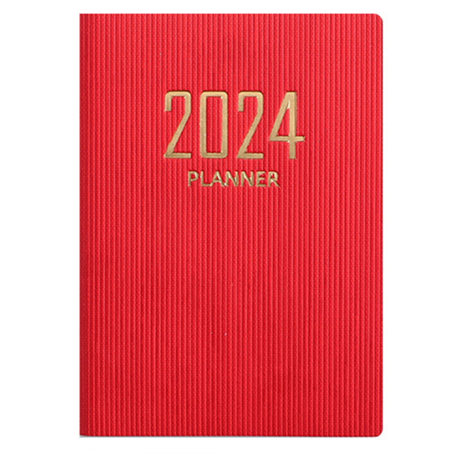 Fusipu A7 2024 English Planner Faux Leather Hardcover 180 Pages Ink ...