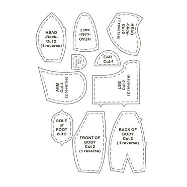 ADruer Memory Bear Sewing Patterns 10Pcs Template Ruler Set with ...