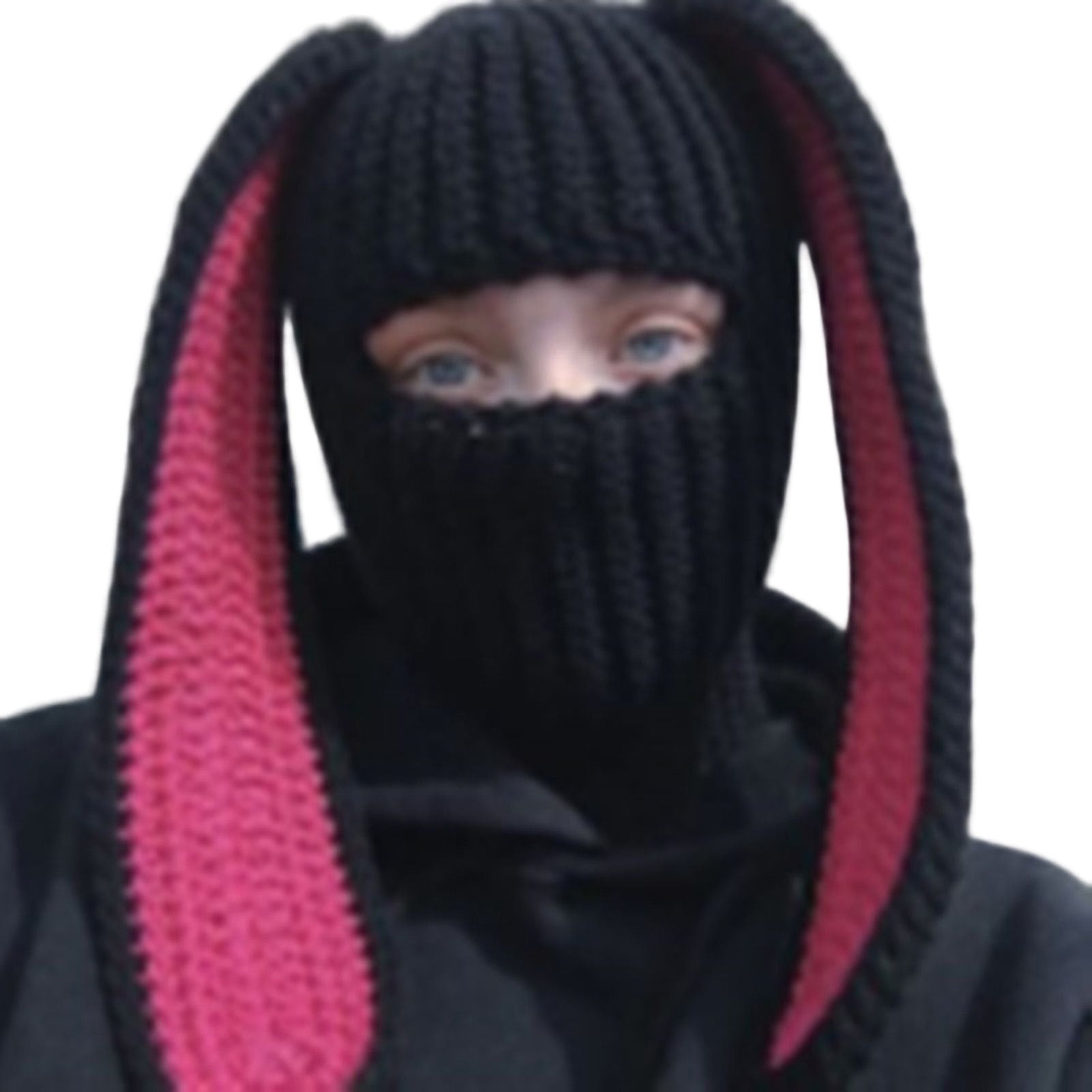 Fusipu Balaclava Hat Long Bunny Ears Comfortable Windproof Breathable ...