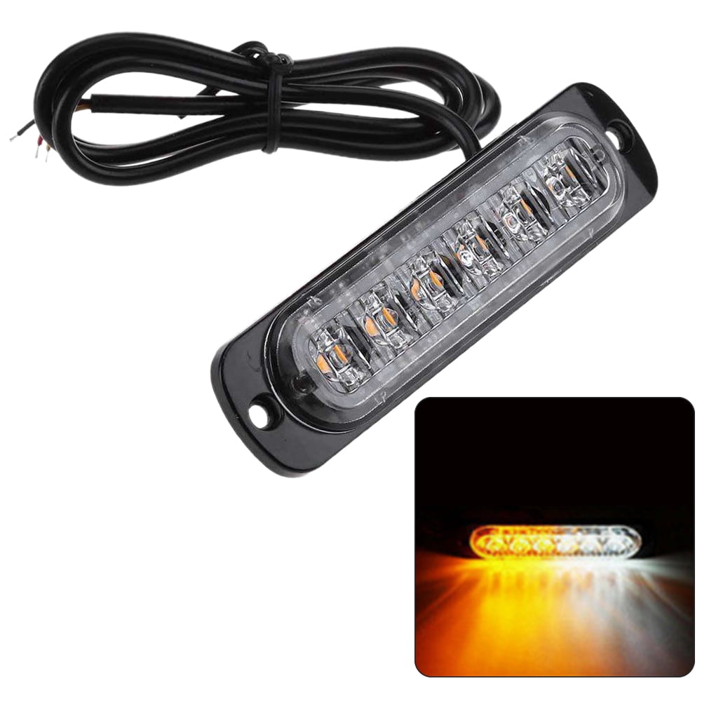 Fusipu Car Auto Motorcycle Super Bright 6 LED Strobe Light Flash Emergency Warning Lamp ...