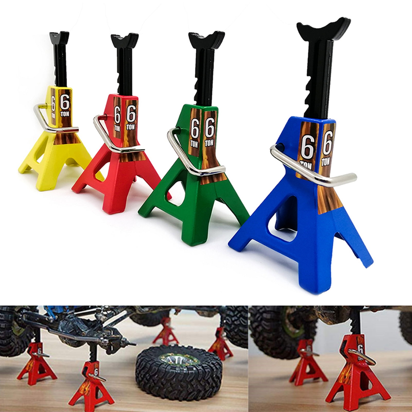 Fusipu Car Toy Metal 6 Ton Scale Jack Stand Decoration for 1/10 RC ...
