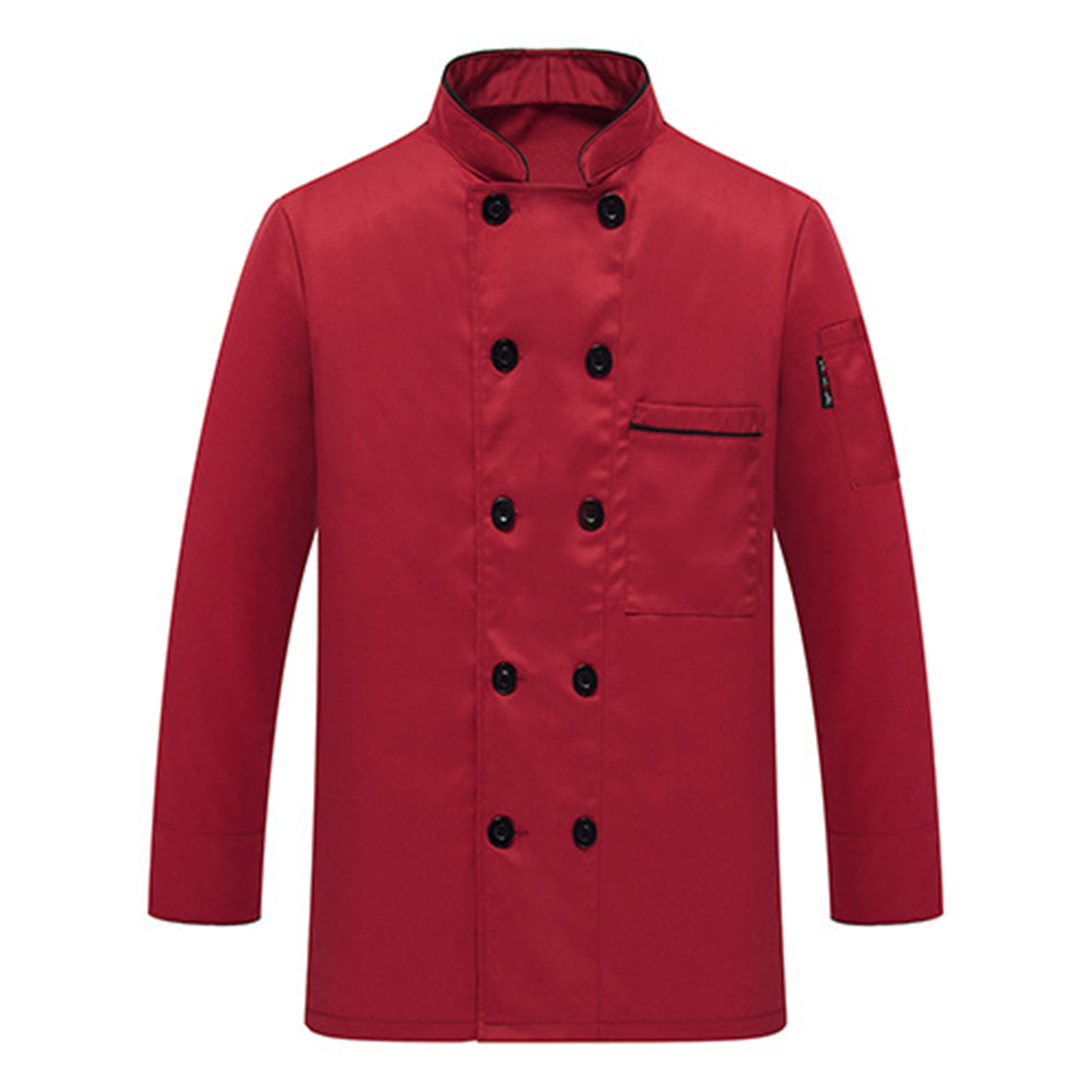 Fusipu Chef Top Contrast Color Catering Cooking Clothes Long Sleeves ...