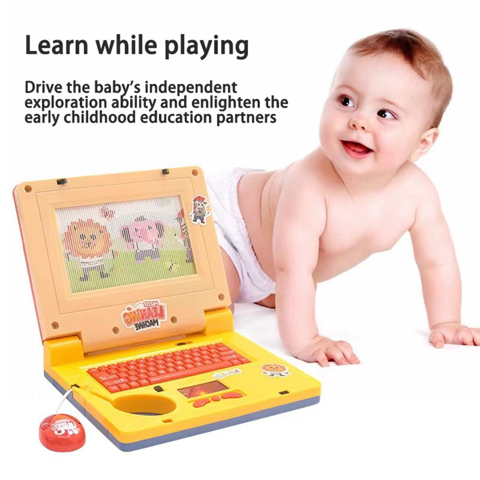 Fusipu Children Simulated Laptop Kids Laptop Toy Fun Educational ...