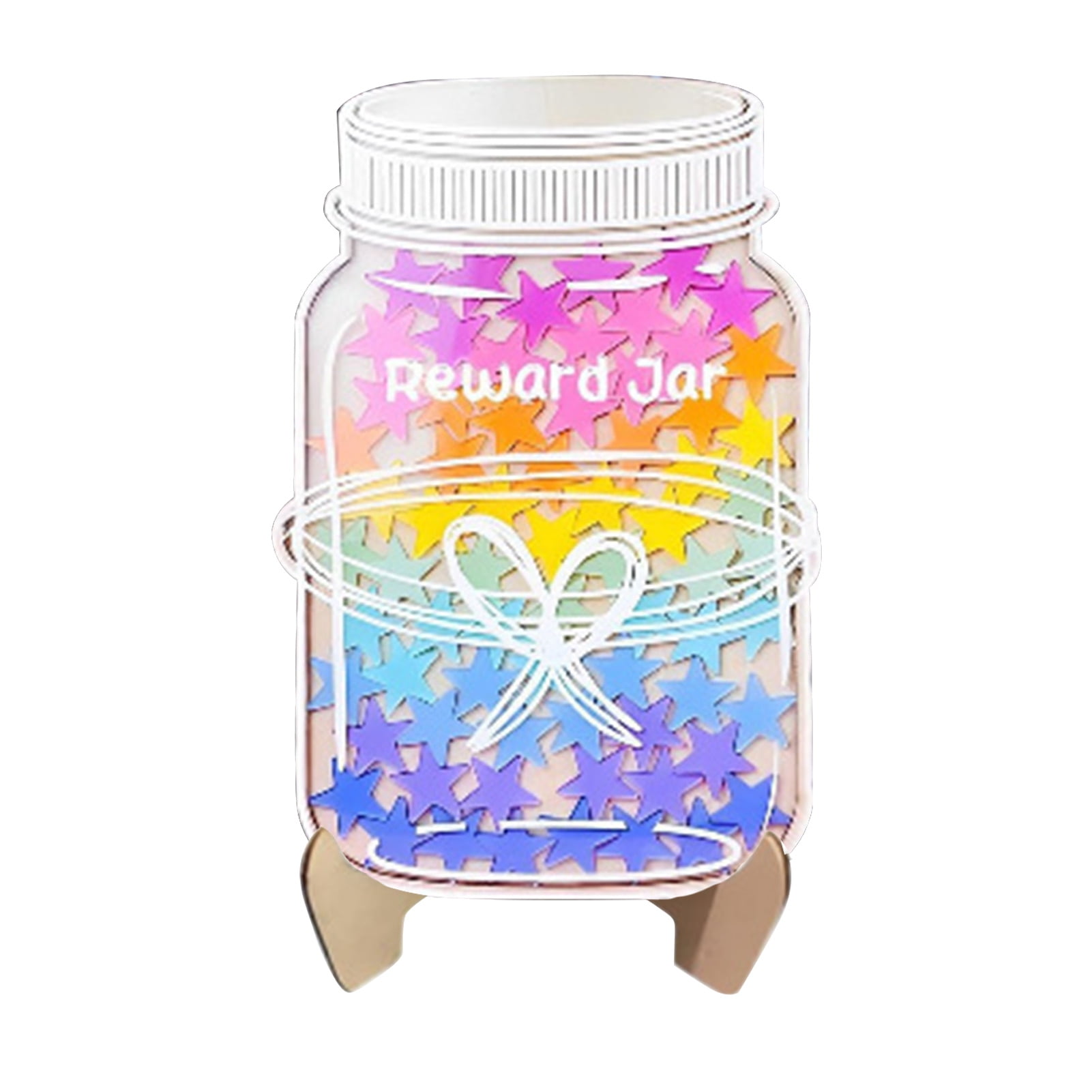 Fusipu Classroom Reward Jar Stars Magnetic Reward Jar with Base ...